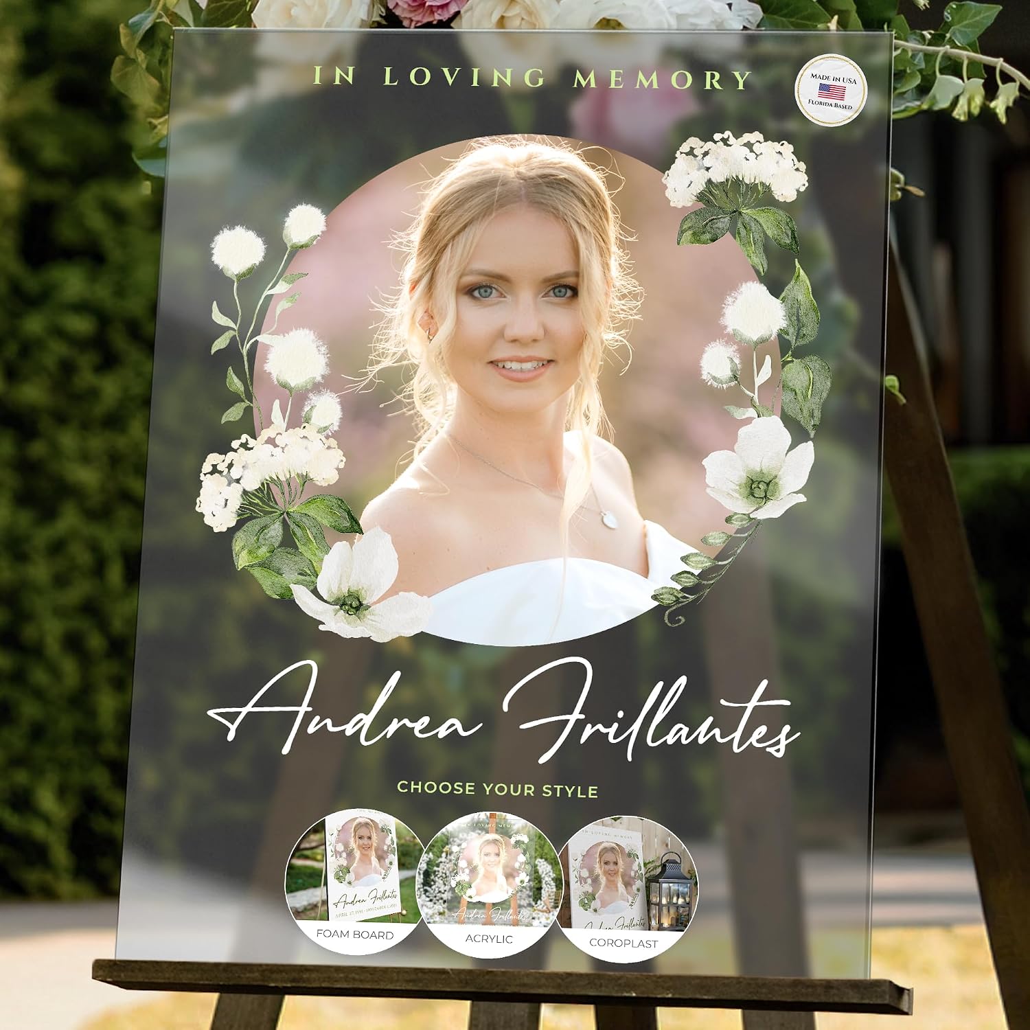 Amazon.com : 18"x24" Personalized Funeral Welcome Sign, In Loving ...