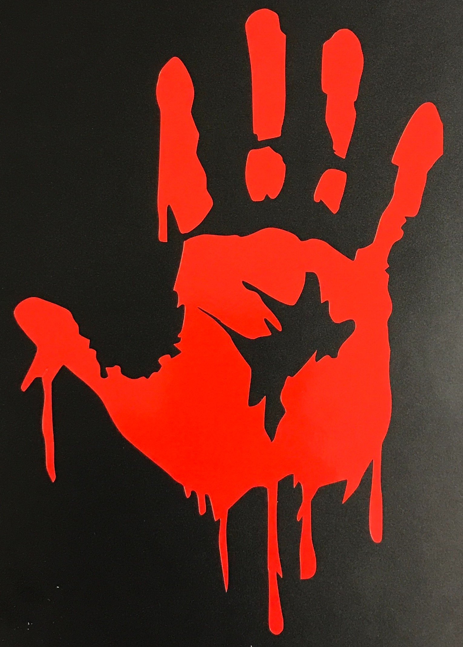Walking Dead Bloody Handprint Clipart
