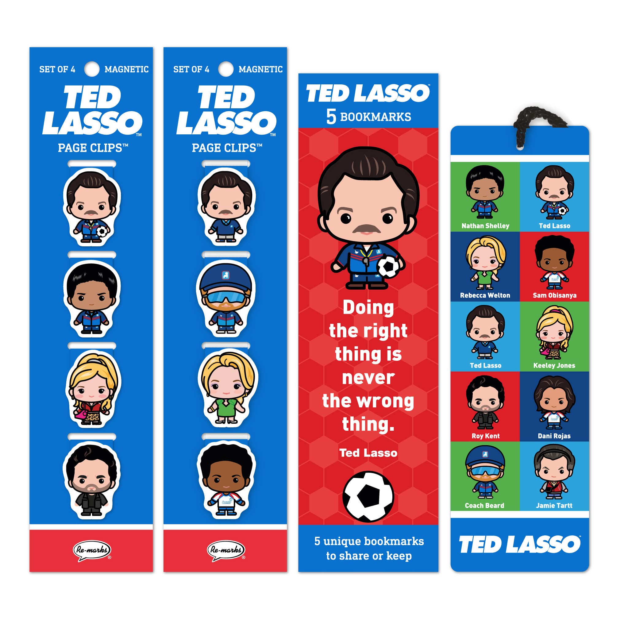 Amazon.com: Re-marks “Ted Lasso” Collection - 2 Sets of 4 Magnetic Page ...