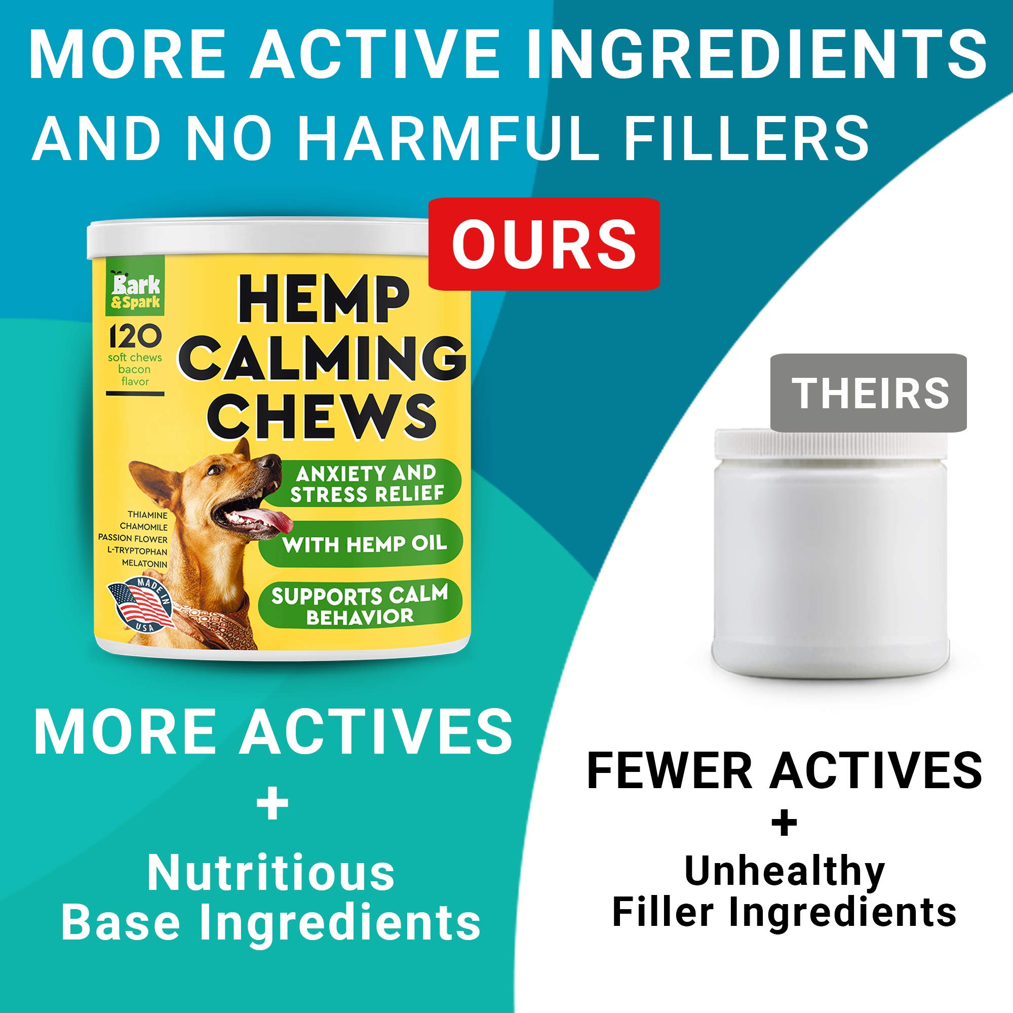 Dog Calming Chews BARK&SPARK Advanced Calming Hemp Treats For Dogs ...