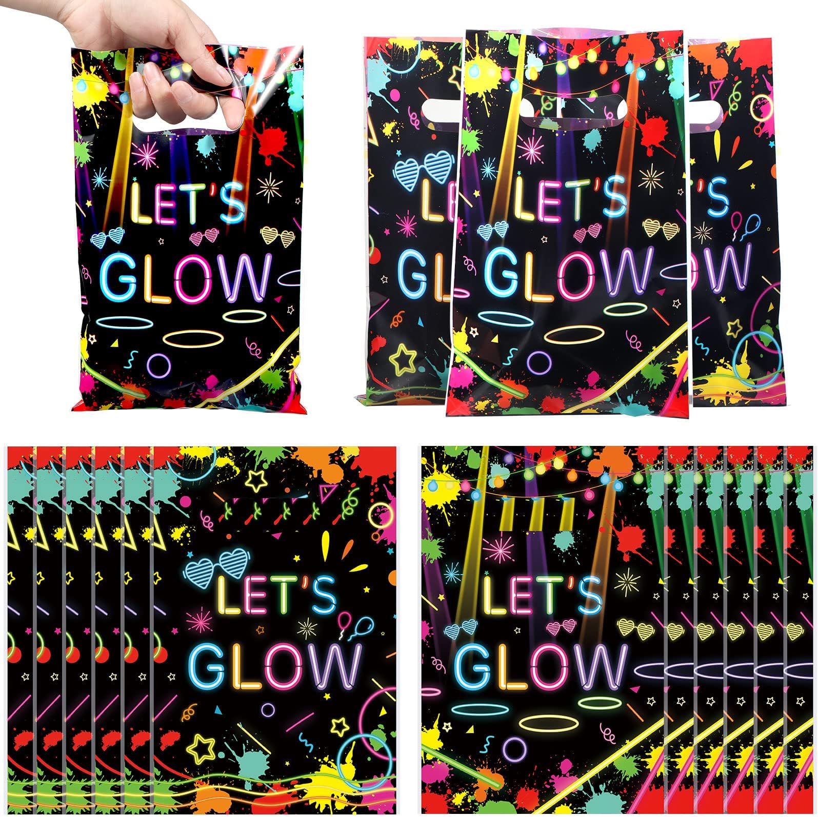 Amazon.com: Glow in the Dark Gift Bags, Creative Unique Party Favor ...