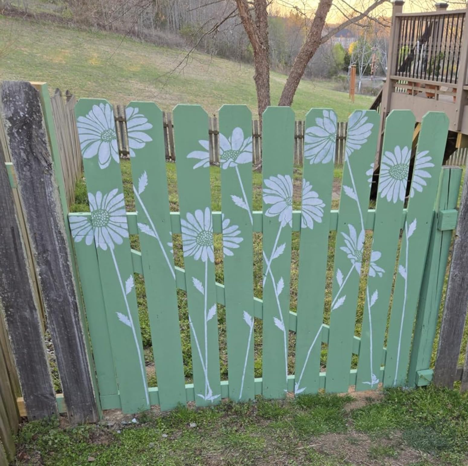 Stencil Garden Gates And Fences Garden Fence Large Flower