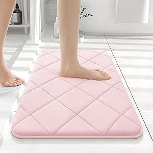 Amazon.com: OLANLY Memory Foam Bath Mat 24x16, Ultra Soft and Absorbent ...
