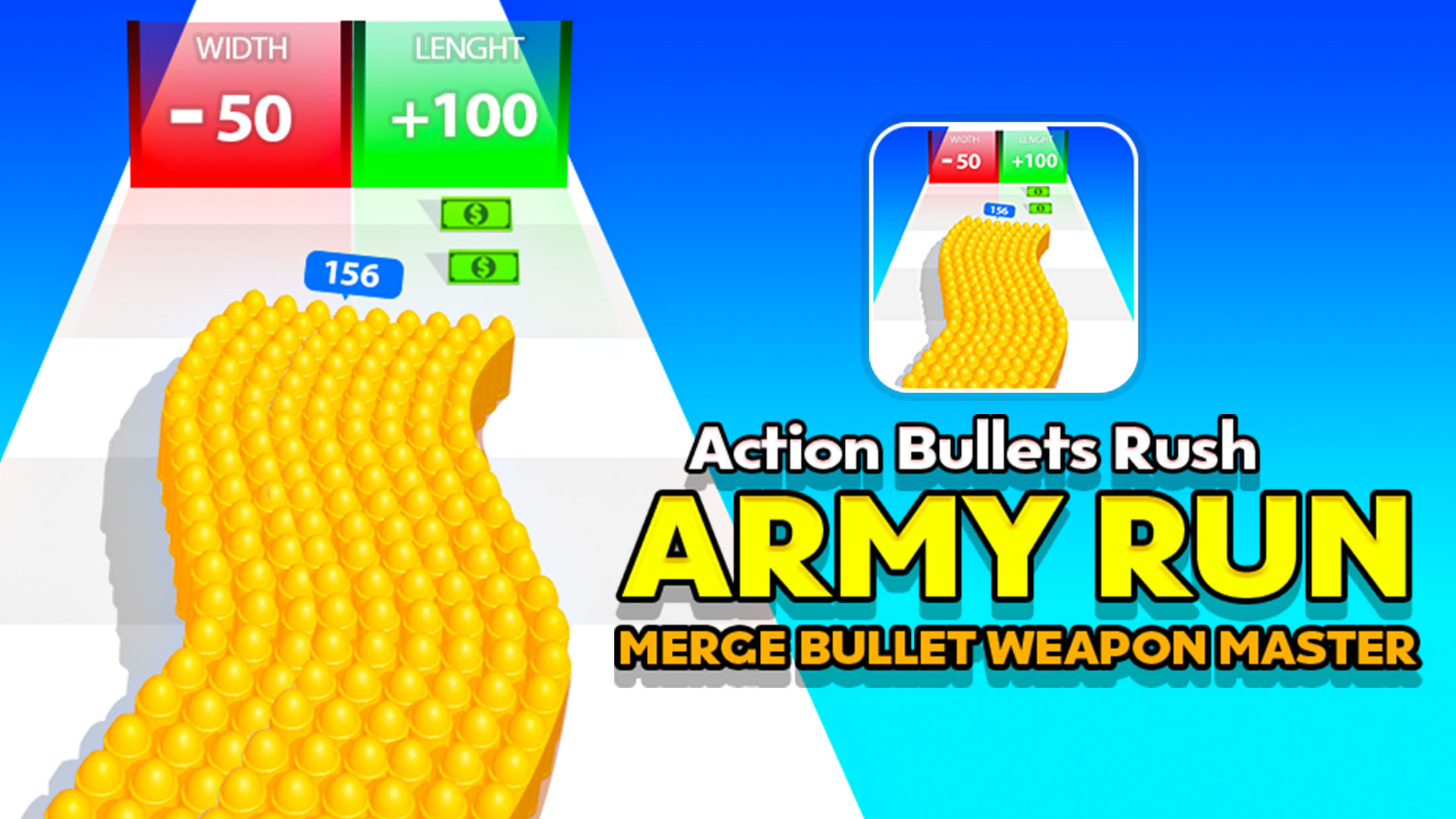 Action Bullets Rush Army Run 3D! Merge Bullet Weapon Master ...