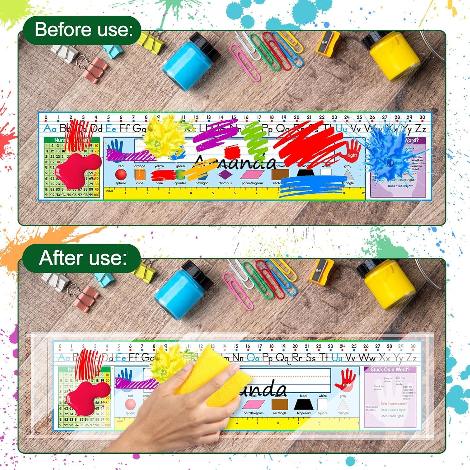 Snapklik.com : 40 PCS Upgraded Nameplate Pocket, 18.5" X 4.9" Self ...