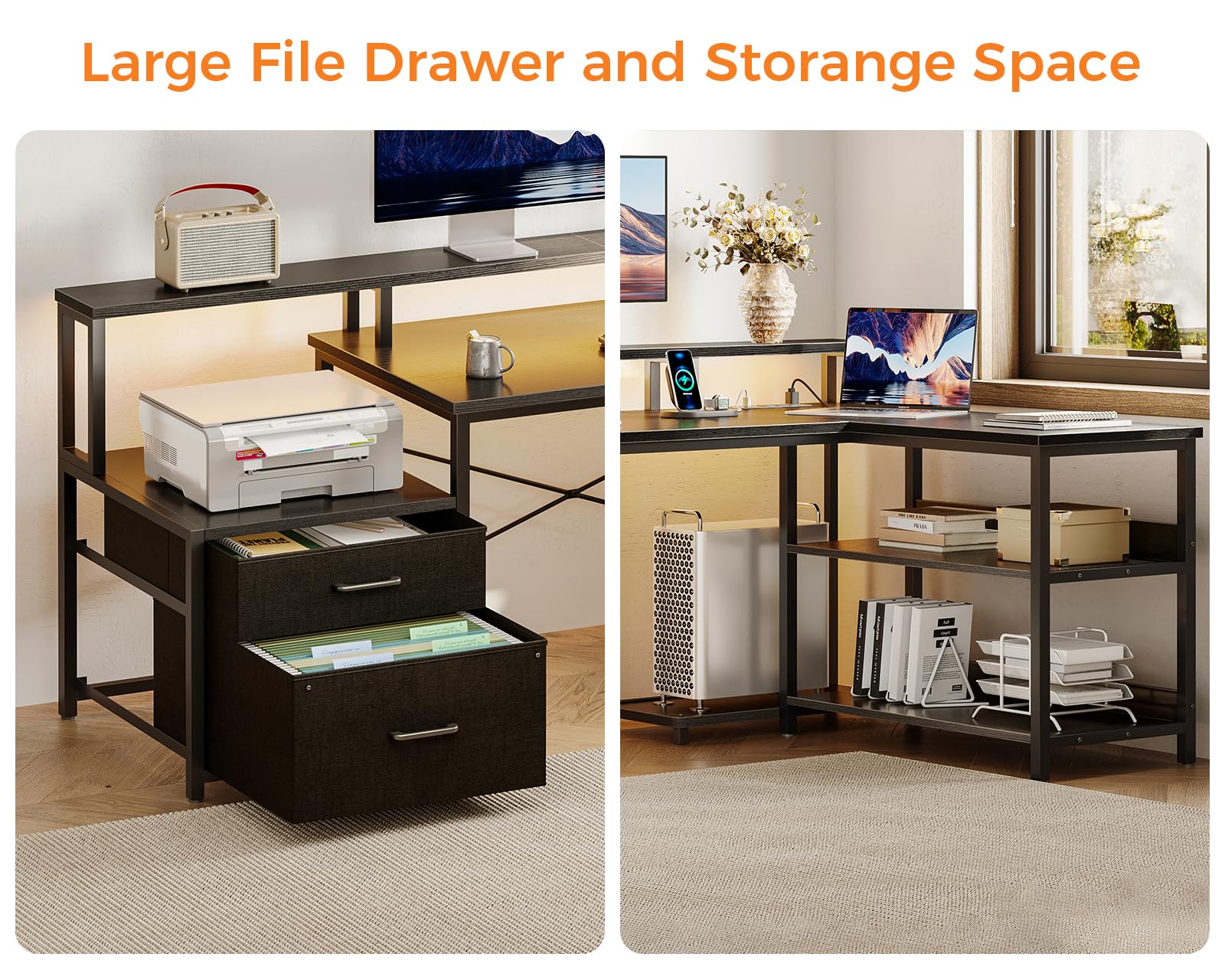 Snapklik.com : ODK L Shaped Desk