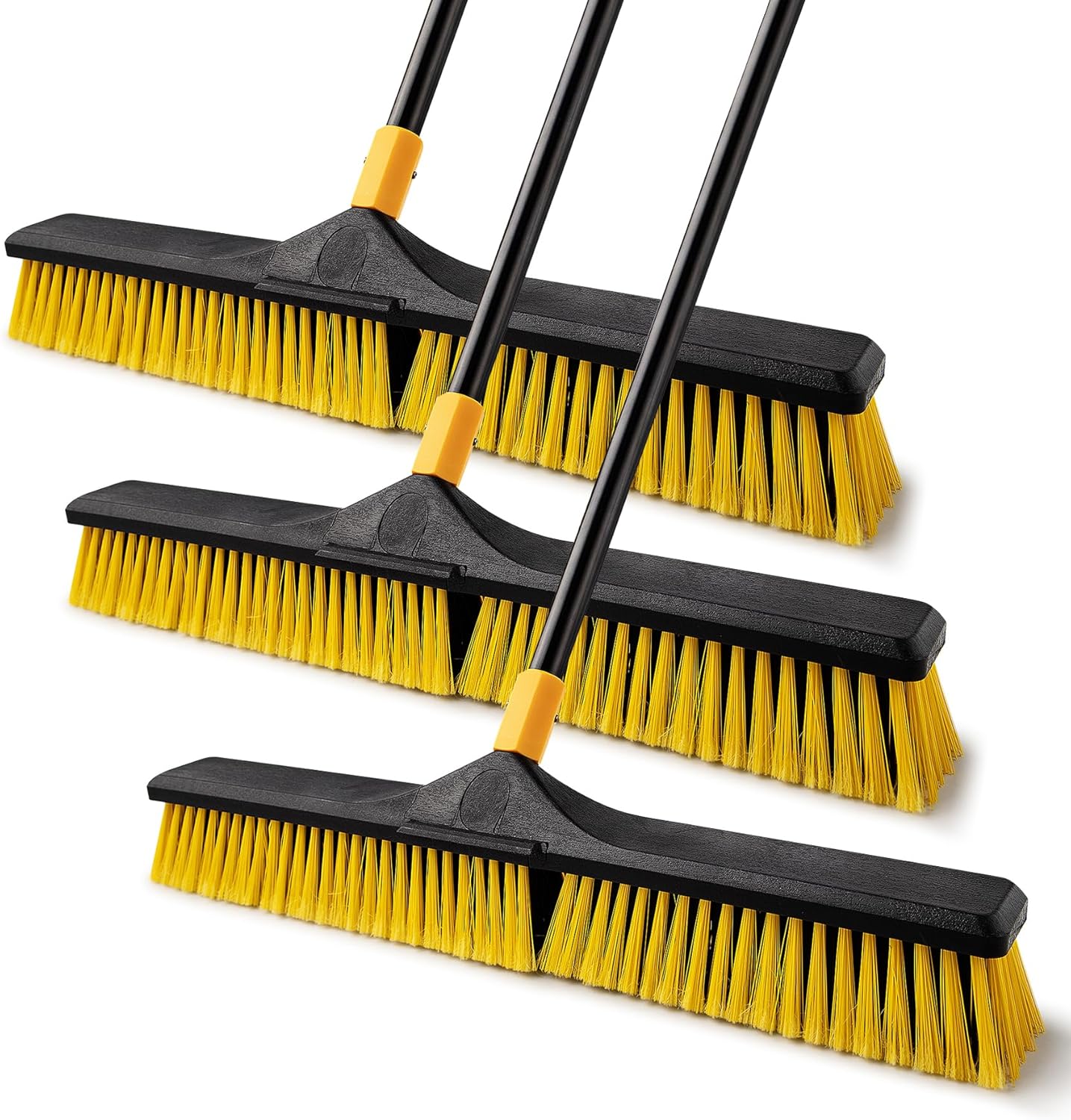 Amazon.com: Yocada Push Broom Brush 24" Wide 65.3" Long Handle Stiff Bristles Heavy-Duty Outdoor ...