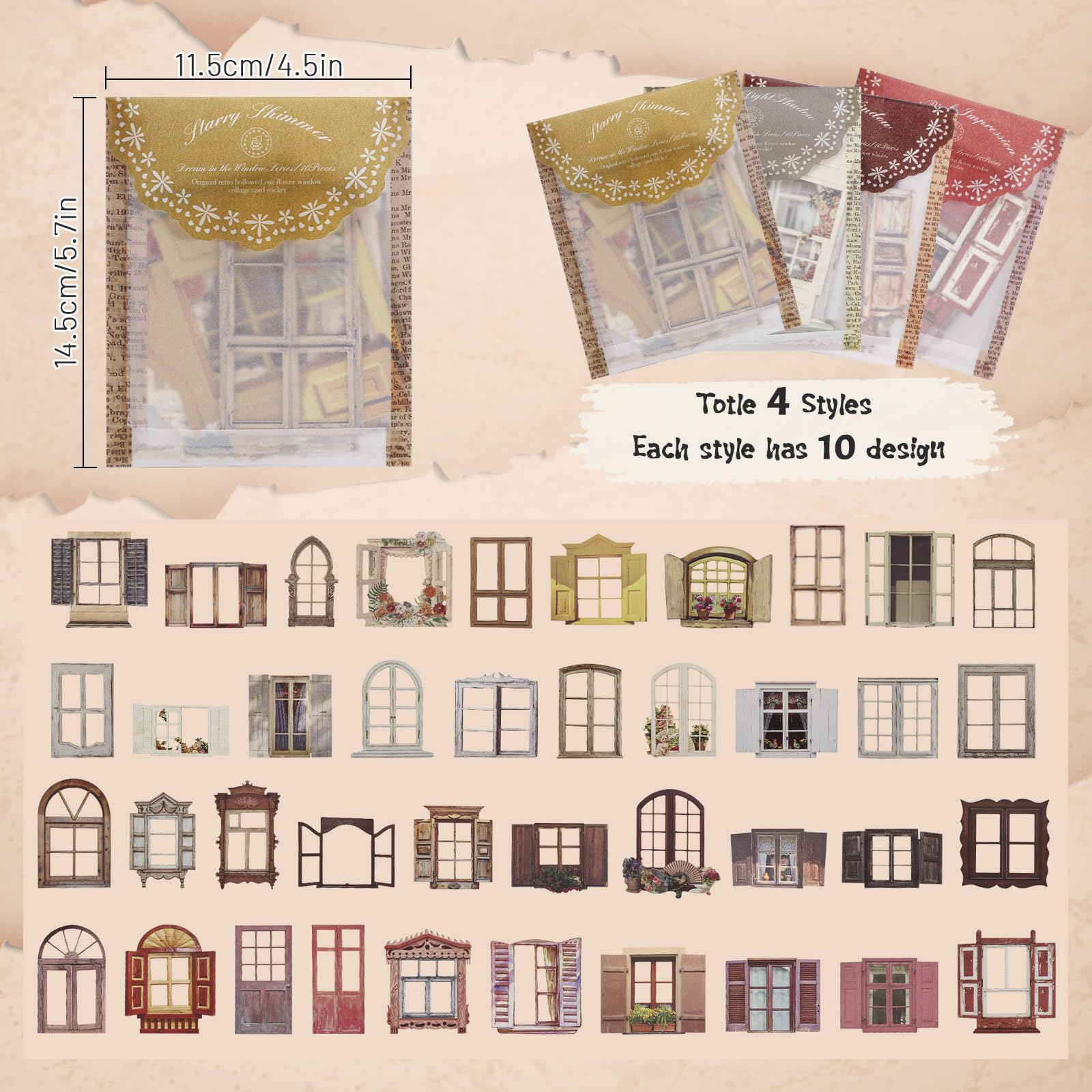 Snapklik.com : Chihutown 40pcs Vintage Scrapbook Frames Cutout ...