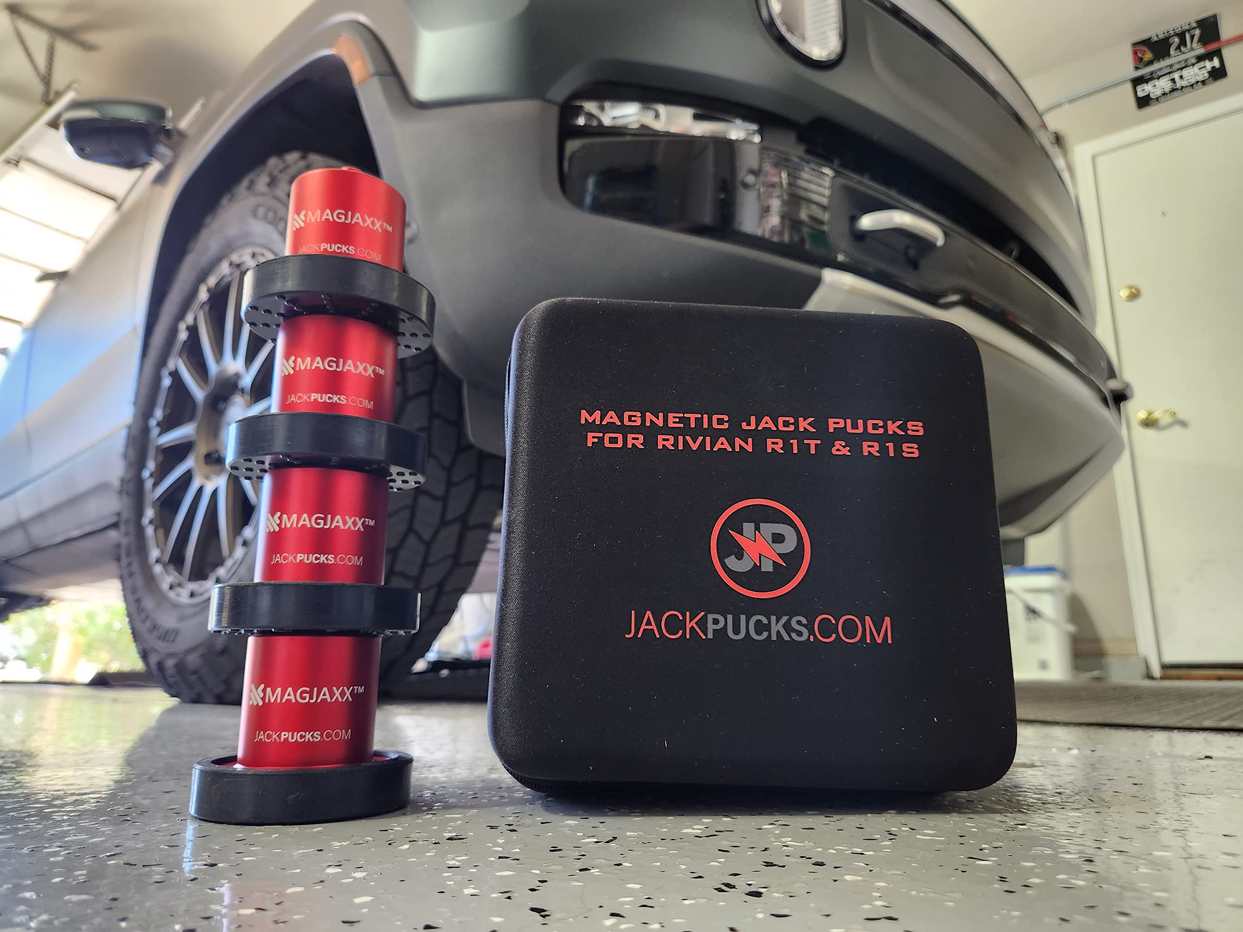 Amazon.com: Magnetic Jack Puck Adapter Kit for Rivian R1T & R1S w ...