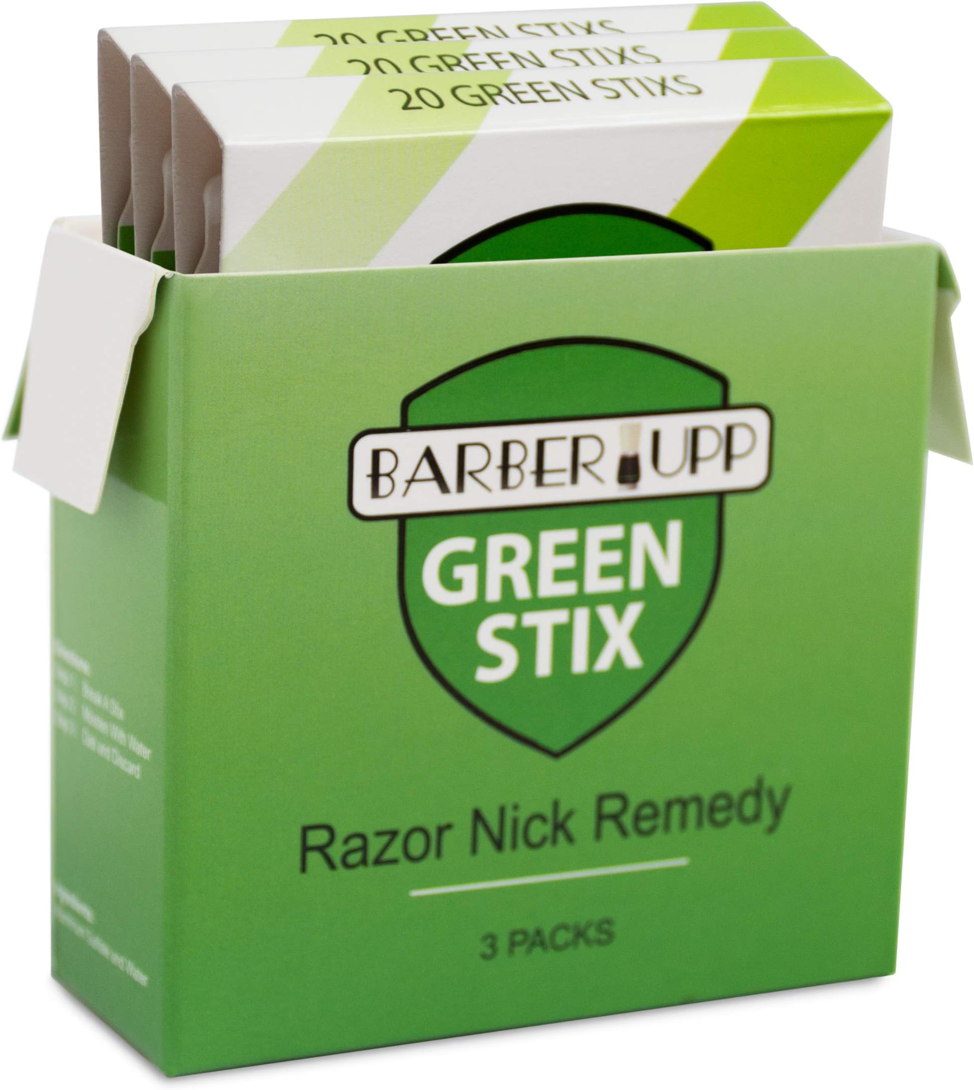 Amazon.com: BARBERUPP Styptic Stick Shave Accessories (Green Stix, 3 ...