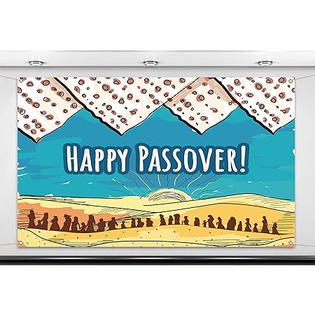 Amazon.com : Happy Passover Backdrop 72'' x 43'' Jewish Holiday ...