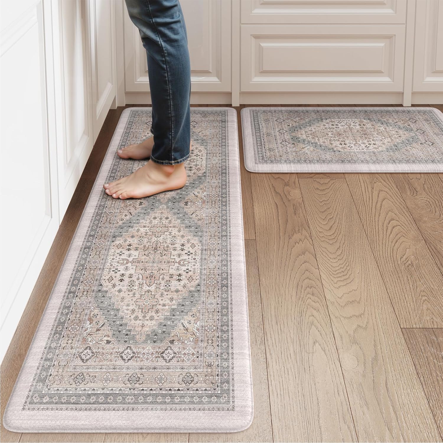 Amazon.com: LEEVAN Kitchen Mats for Floor Non-Slip, Cushioned Anti ...