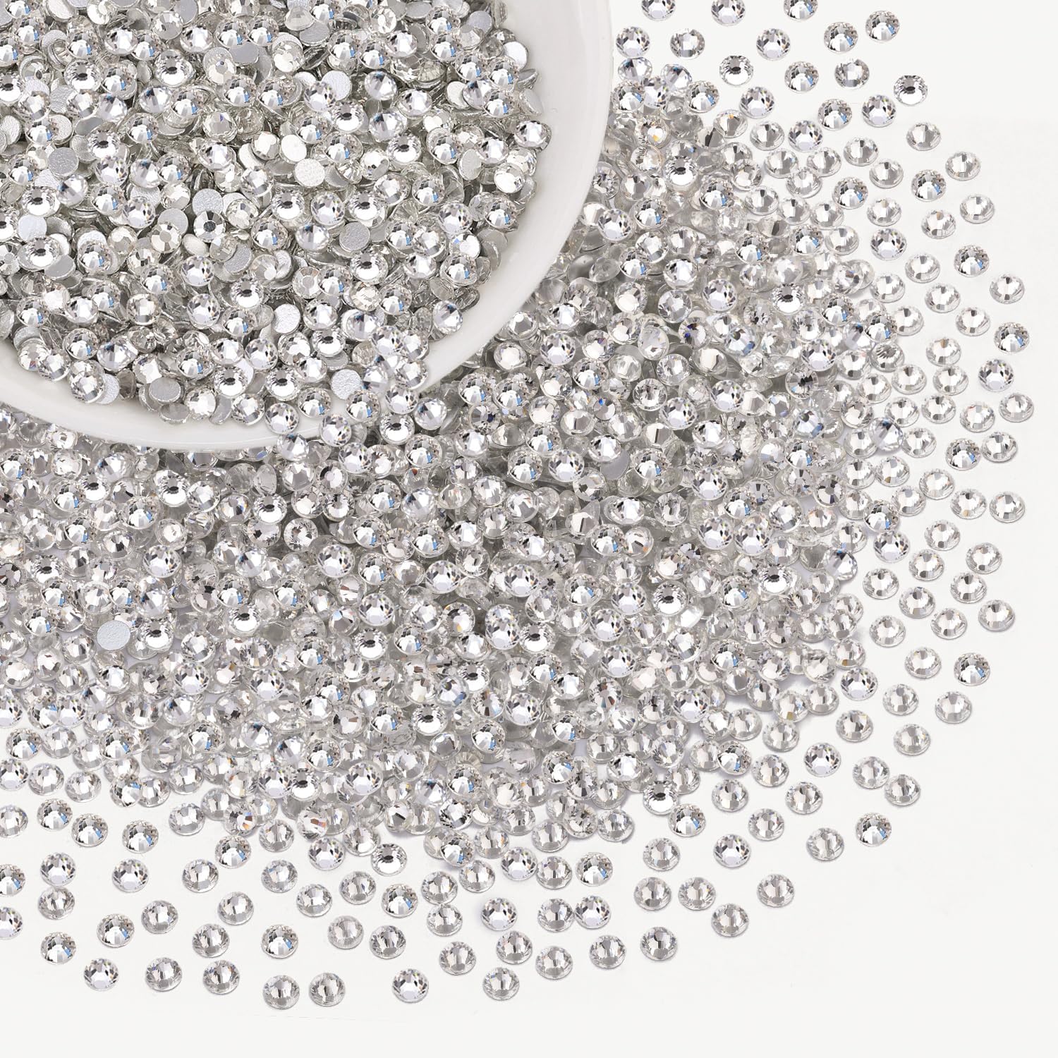 Amazon.com: 2000PCS SS12/3mm Crystal Rhinestones (Clear), Bedazzling Flatback Glass Rhinestones ...