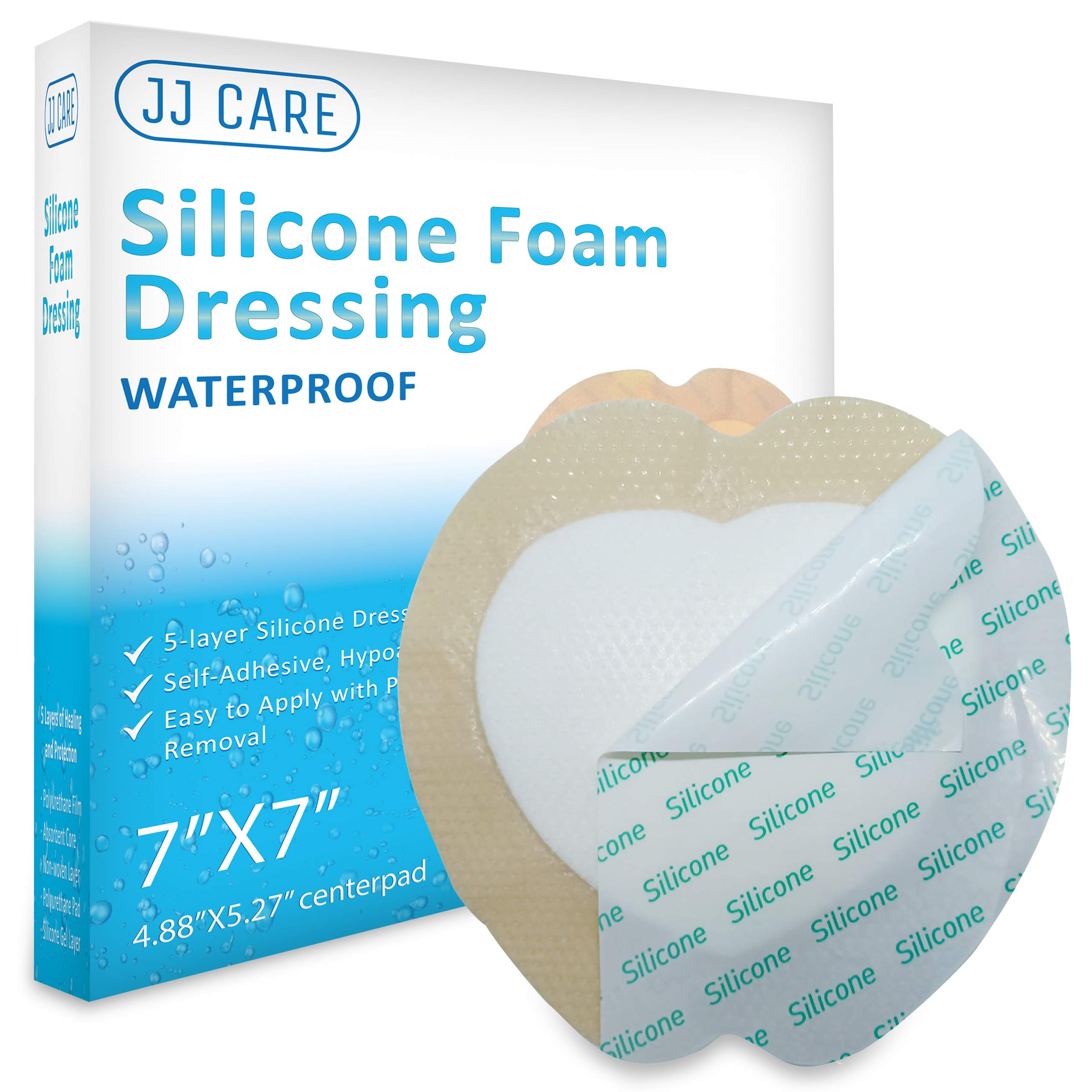 Buy JJ CARE Pack Of 10 Silicone Foam Dressing 7 X 7 Sacral Foam Buy JJ CARE Pack Of 10 Silicone Foam Dressing 7 X 7 Sacral Foam