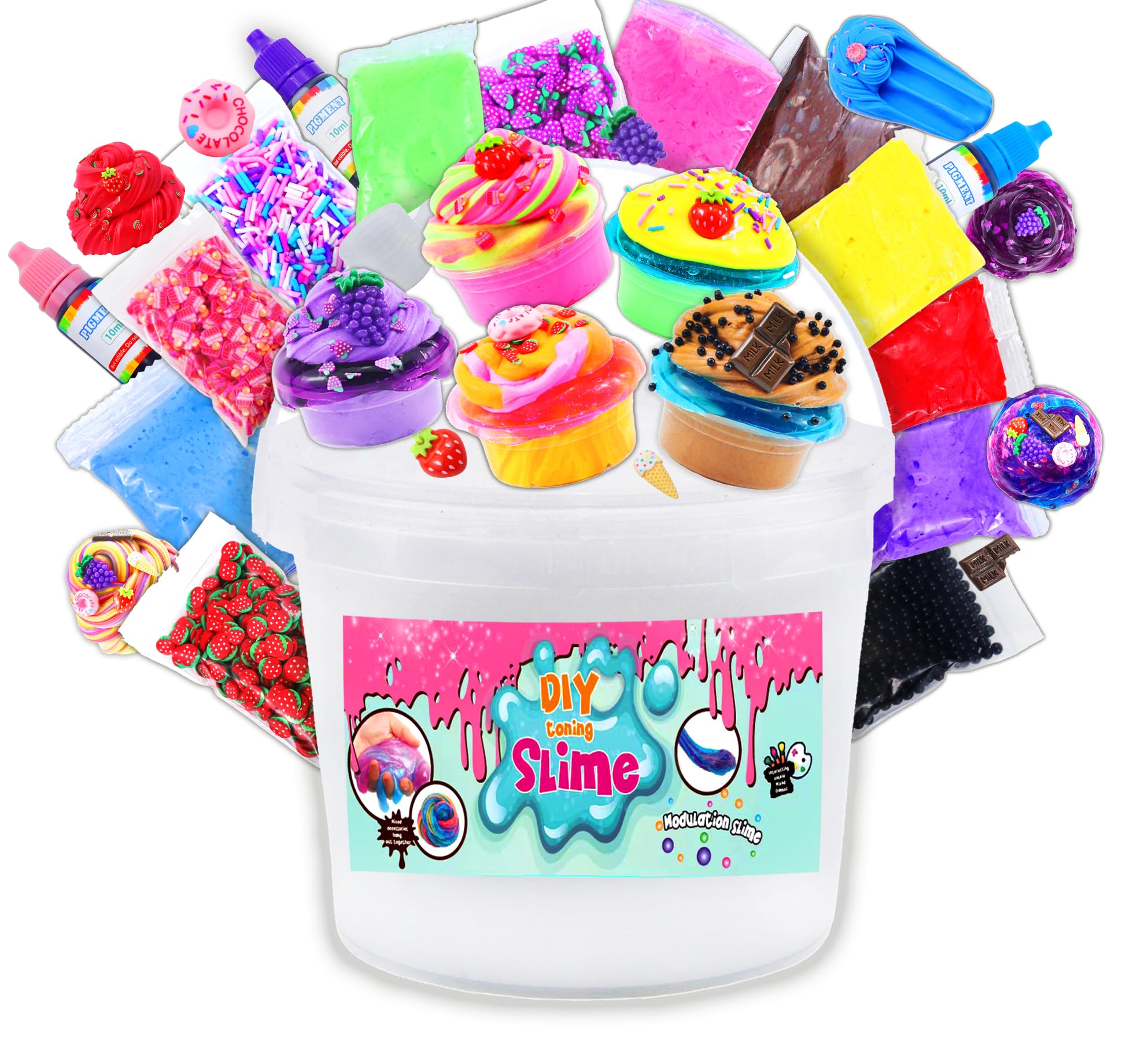 Amazon.com: Elover Clear Slime Making Kits with Premade Slime for Kids ...