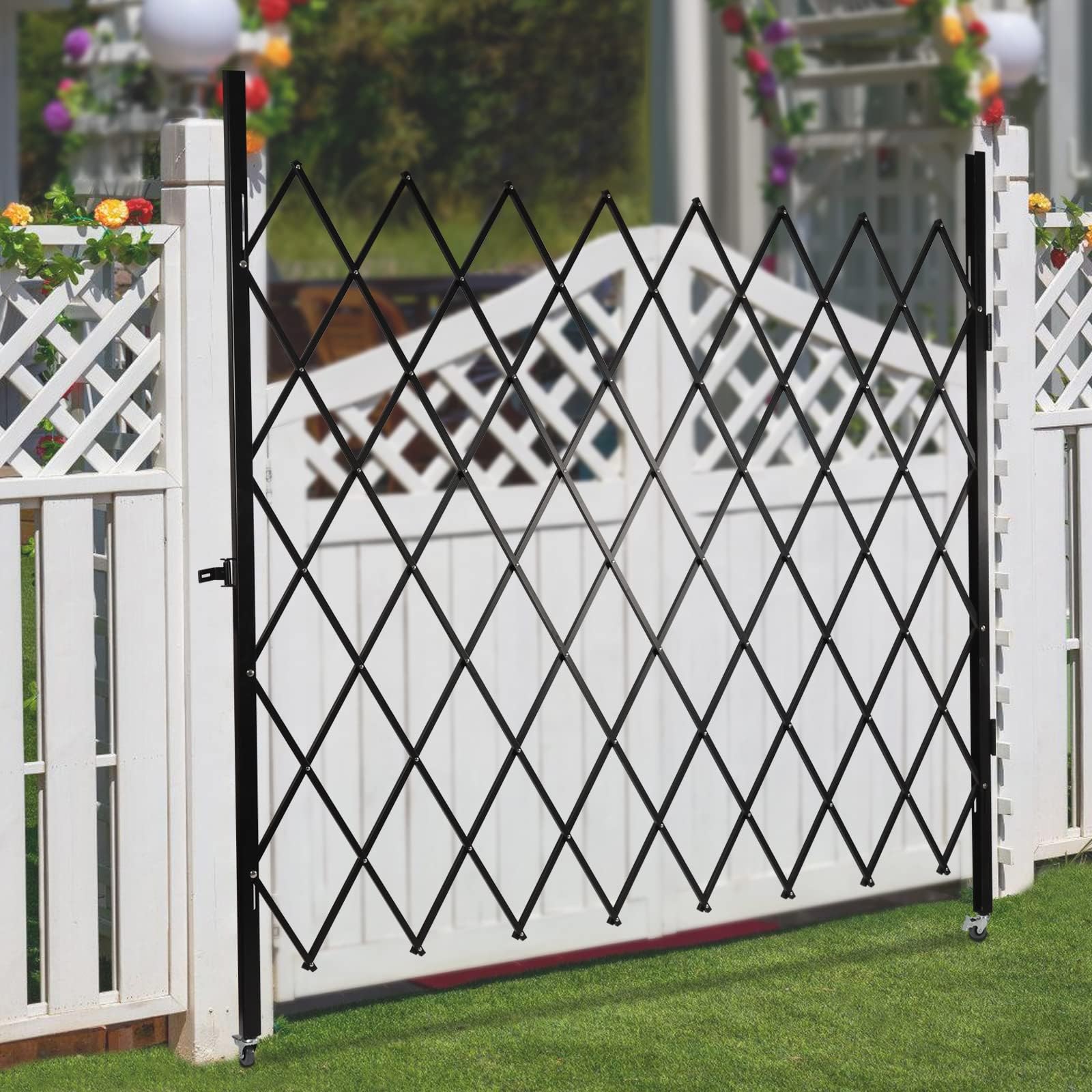 Amazon.com: Folding Security Gate, 6-1/2' H x 6-1/2' W Folding Door ...