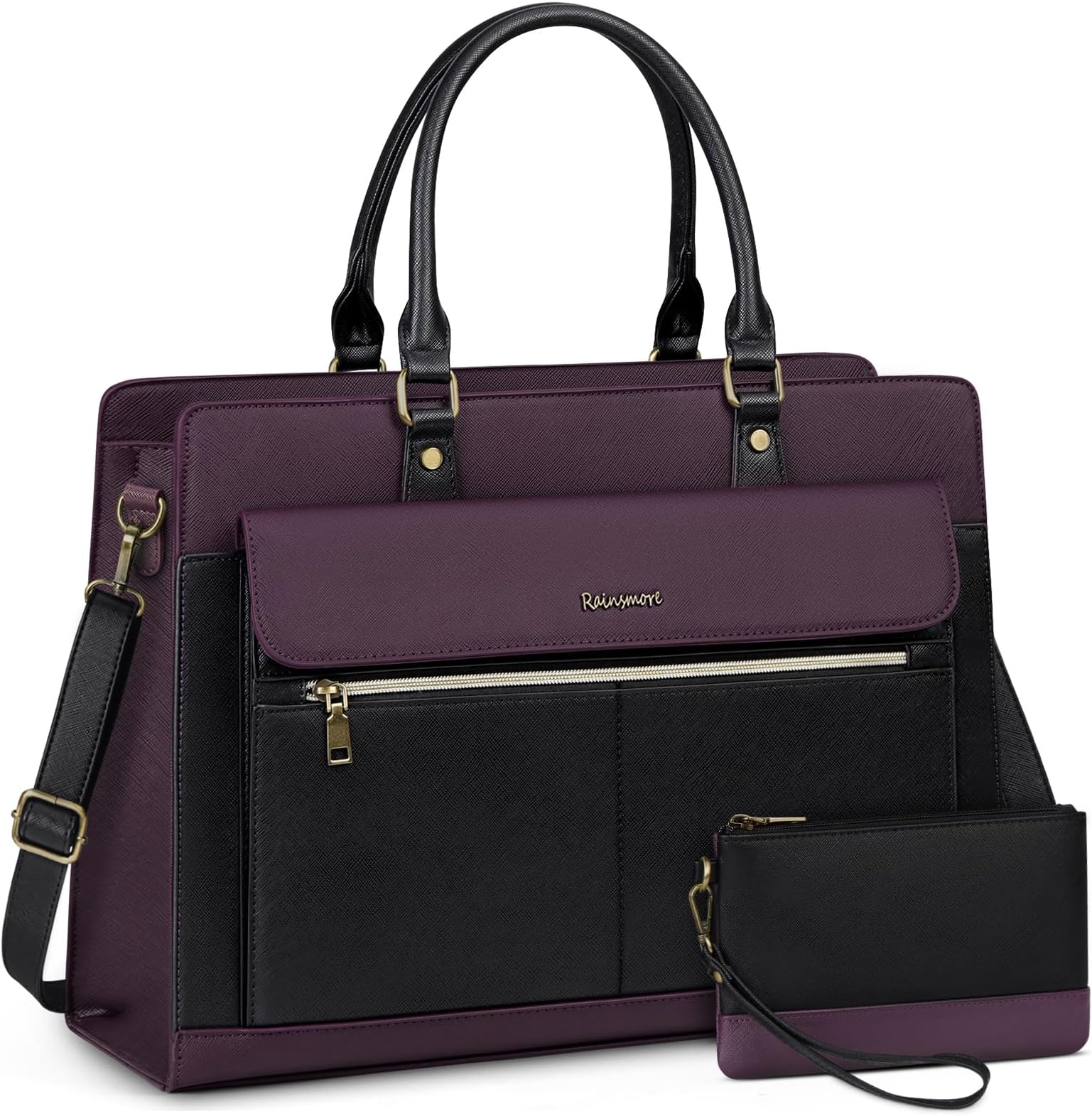 RAINSMORE Bolsa para Laptop Mujer 15.6 Pulgadas Maletin para Laptop de ...