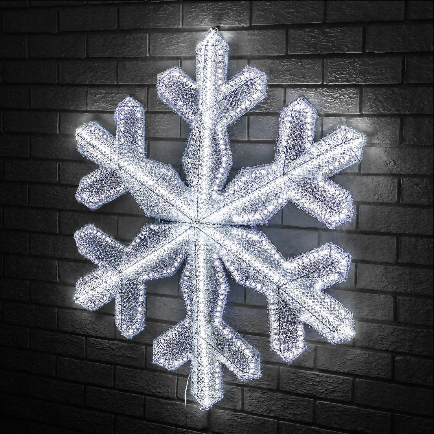 Taylor & Brown 100cm Giant Pre-Lit Snowflake Light Christmas ...