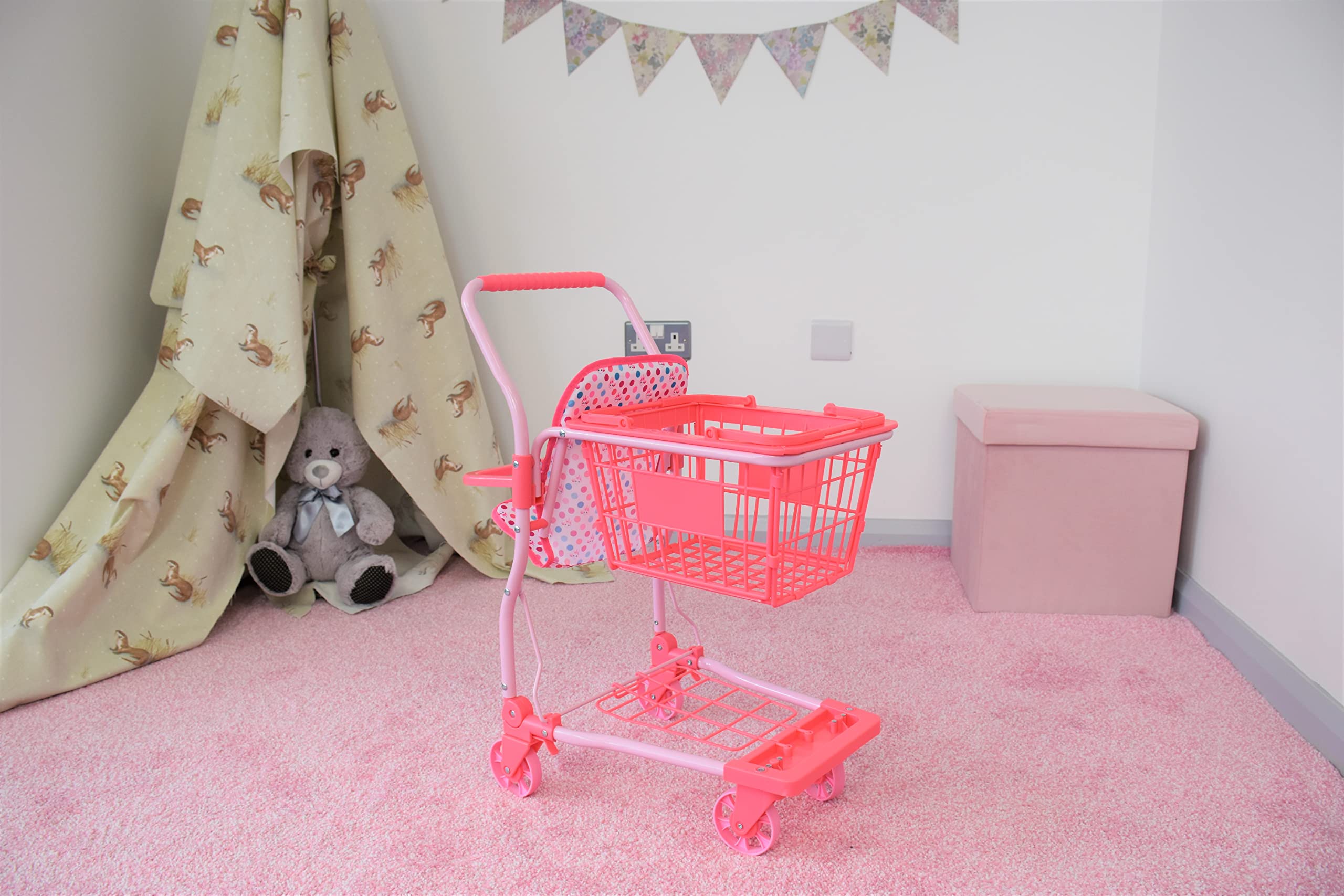 KOOKAMUNGA KIDS 2 in 1 Shopping Cart for Kids - Kids Shopping Cart ...