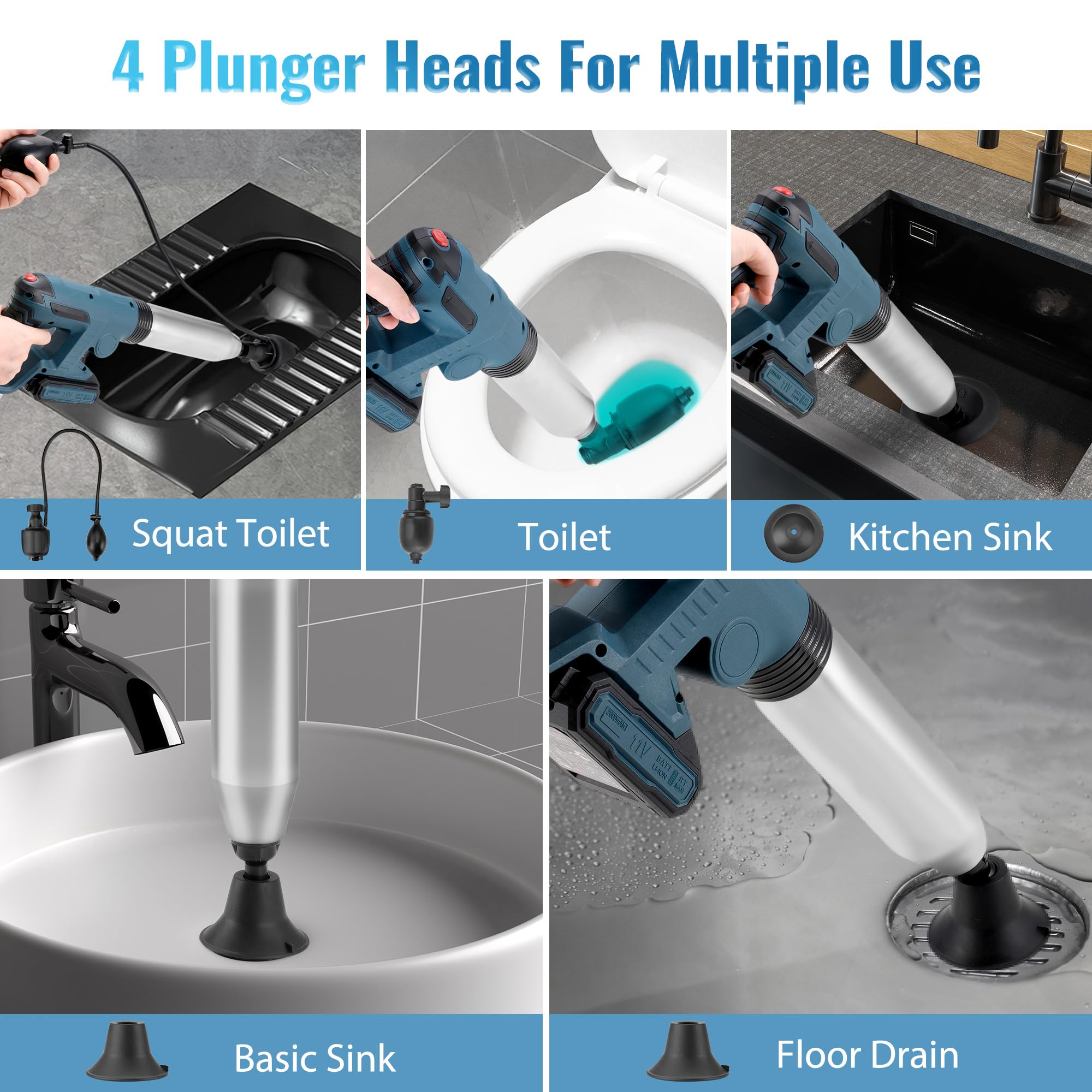 Drain Clog Remover IMossad Electric , Hair , High Pressure Air s For ...