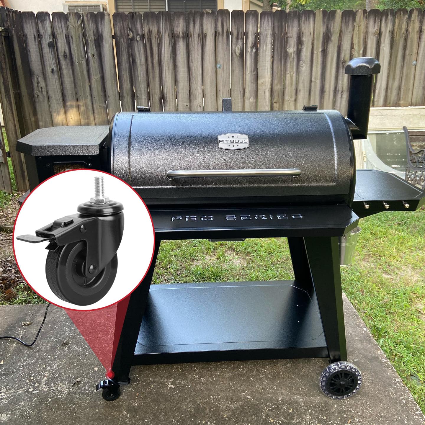 Snapklik.com : Locking Caster Wheels For Pit Boss, Louisiana Grill ...