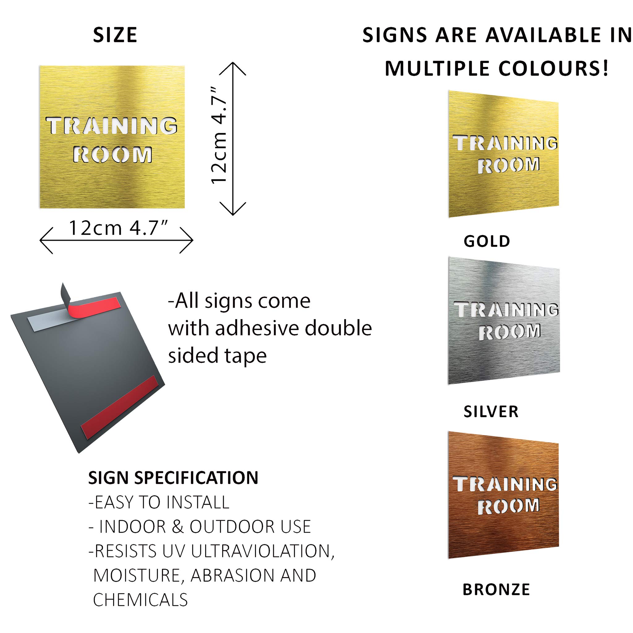 GYM Door Sign - GYM Metal Wall Art Decal - Fitness Room Signage - Home ...