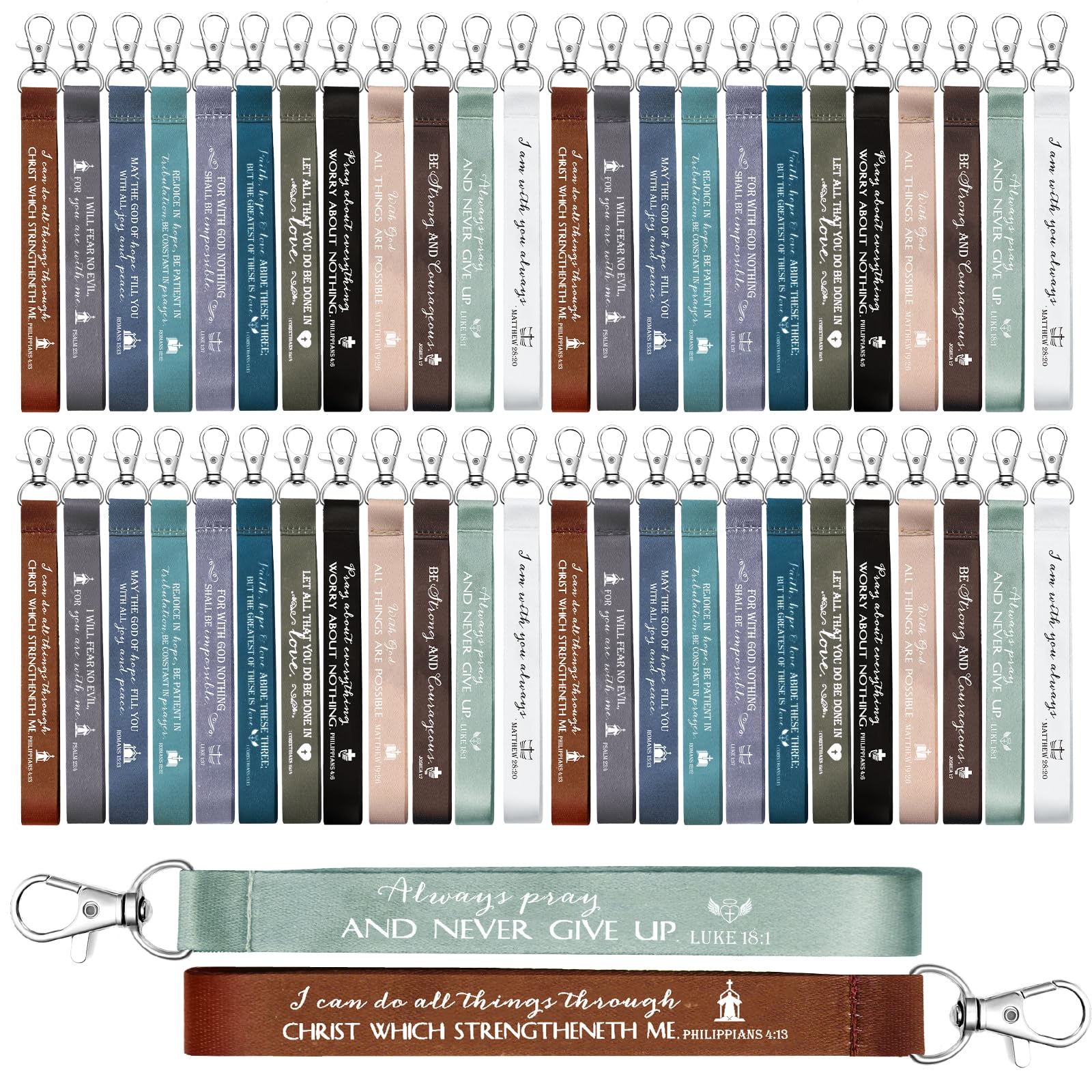 Snapklik.com : Roowest 120 Pcs Easter Bible Verse Keychains Scriptures ...