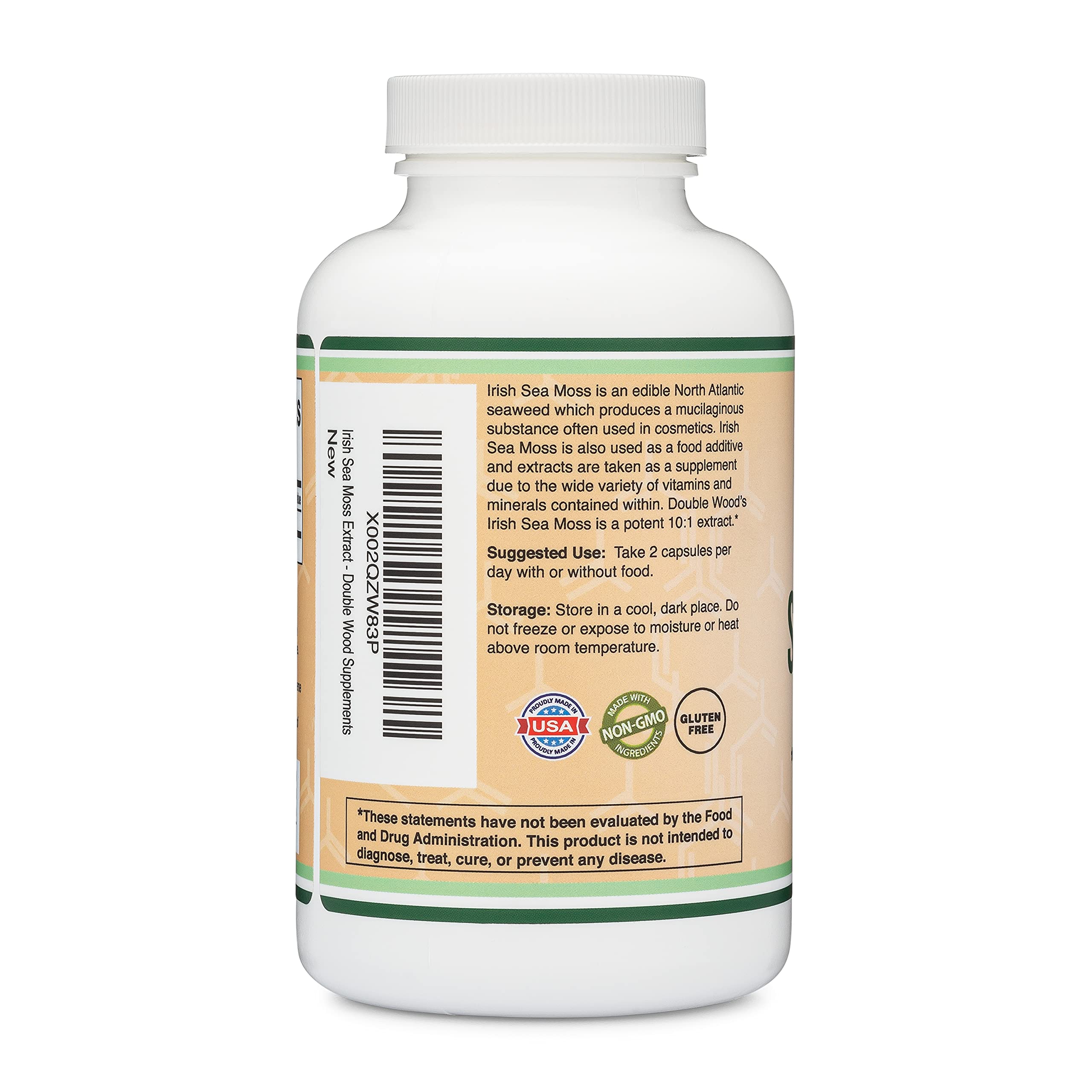Buy Irish Sea Moss Capsules, Ultra High Purity Potent Extract (180 ...