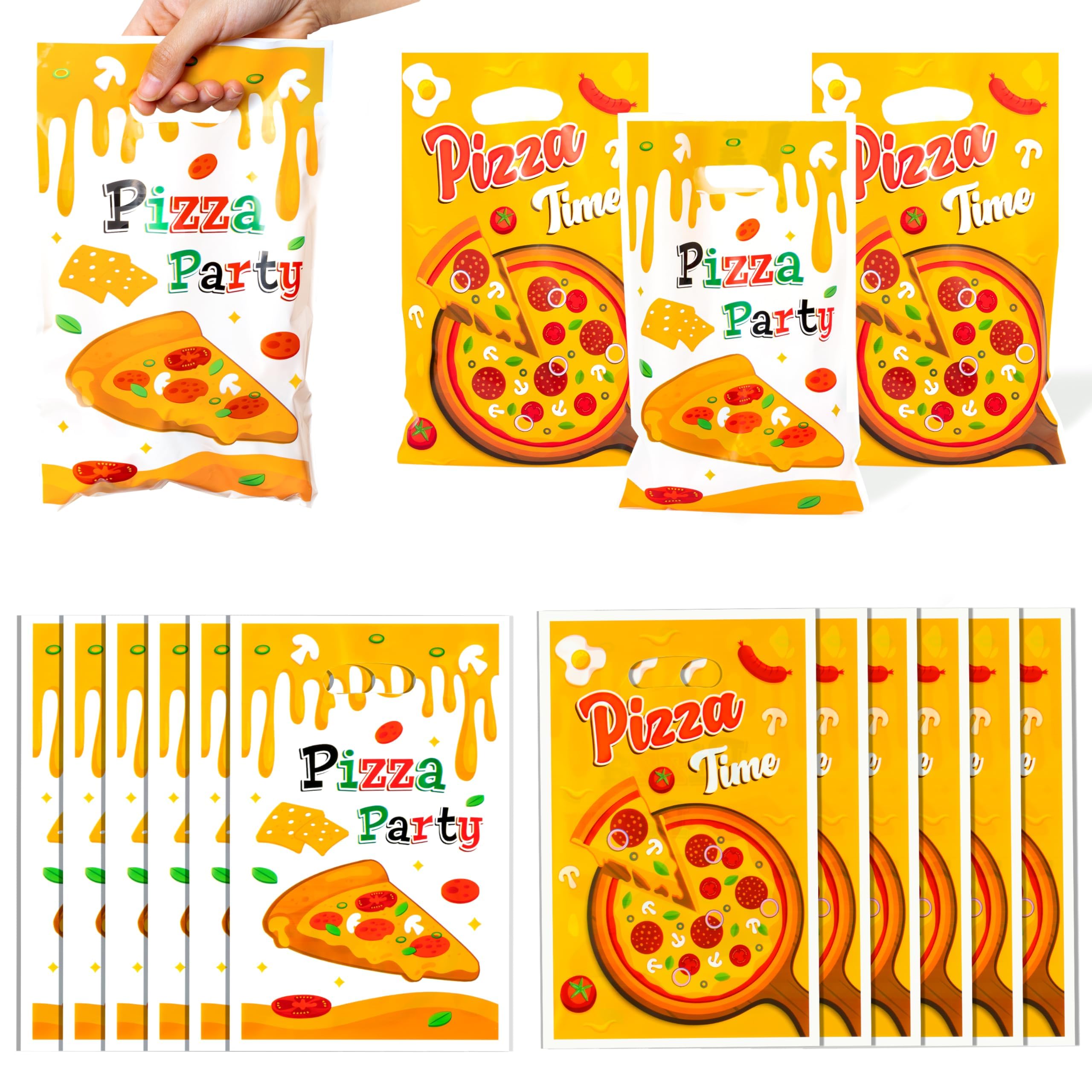 Amazon.com: ArowlWesh Pizza Party Favor Bags - 50Pcs Plastic Snack ...