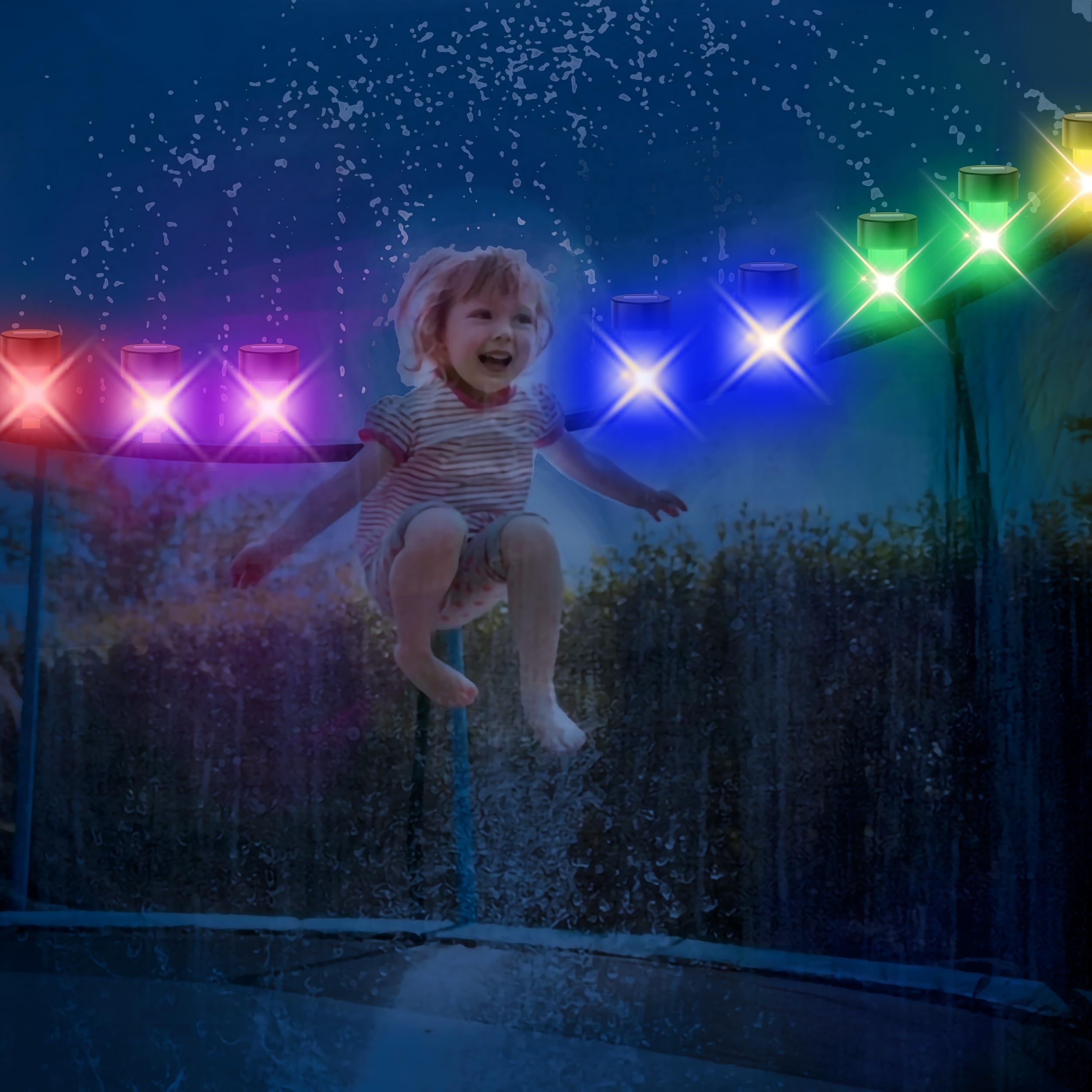 Amazon.com: Trampoline Lights Solar Powered, Waterproof LED Lights ...