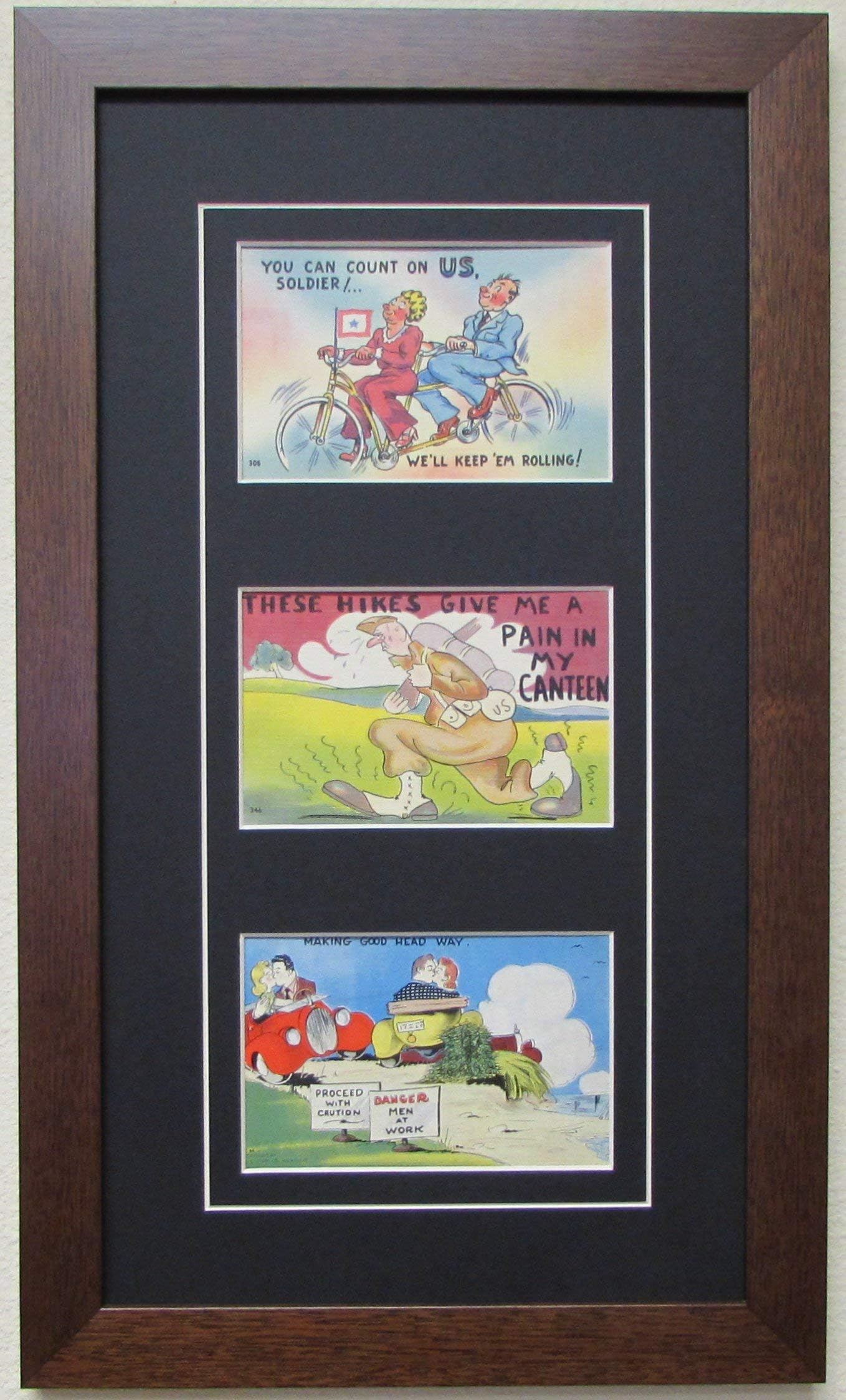 Amazon.com: Post Card Frame for Three (3) 3.5" X 5.5" Post Cards Black ...