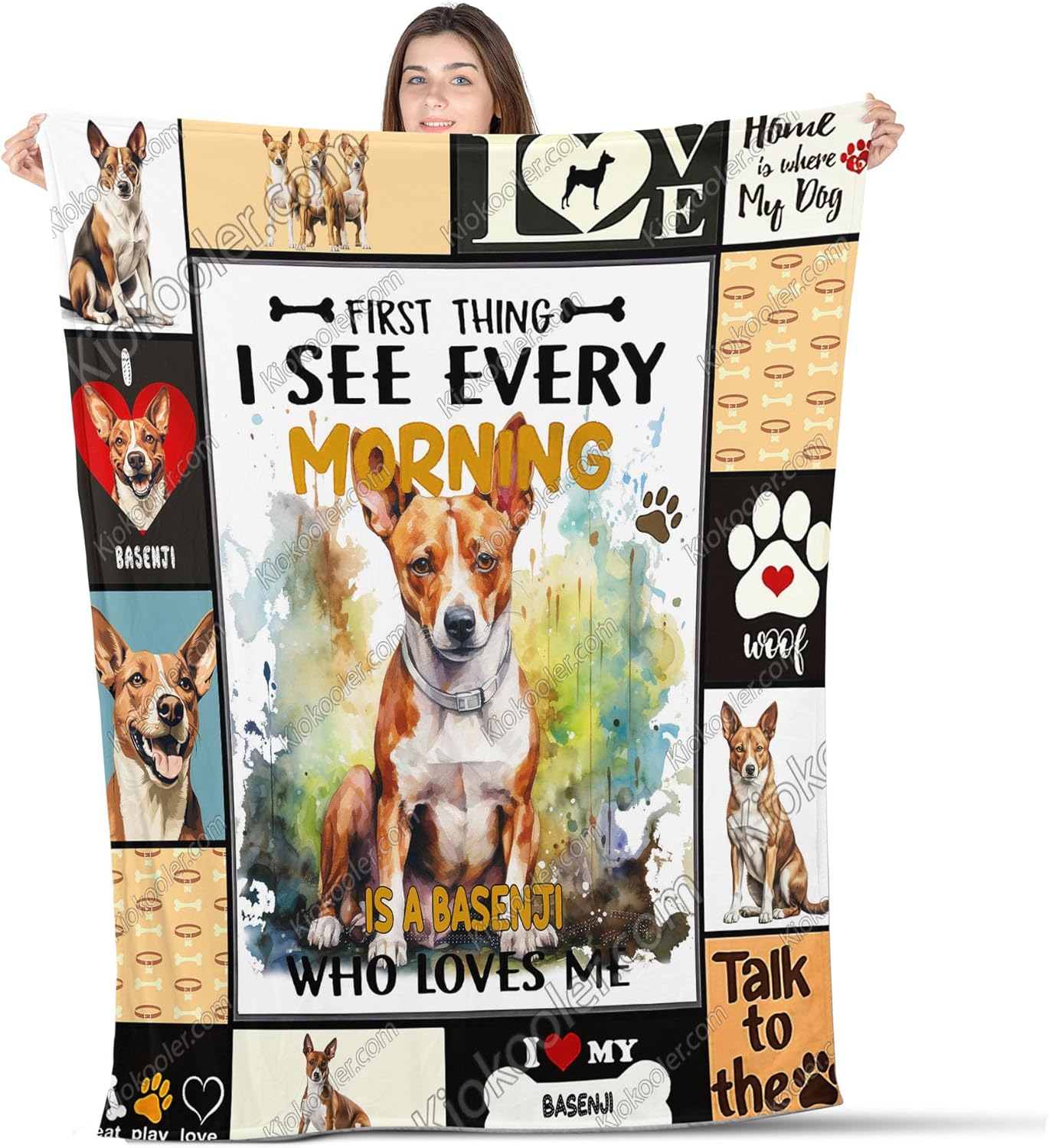 Amazon.com: Basenji Quilts Blanket, Dog Throw Quilts, Premium Quilts ...