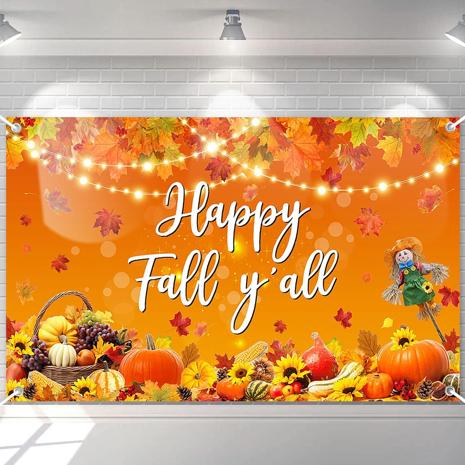 Amazon.com: Avezano Happy Fall Y'all Backdrop Banner Autumn Harvest ...