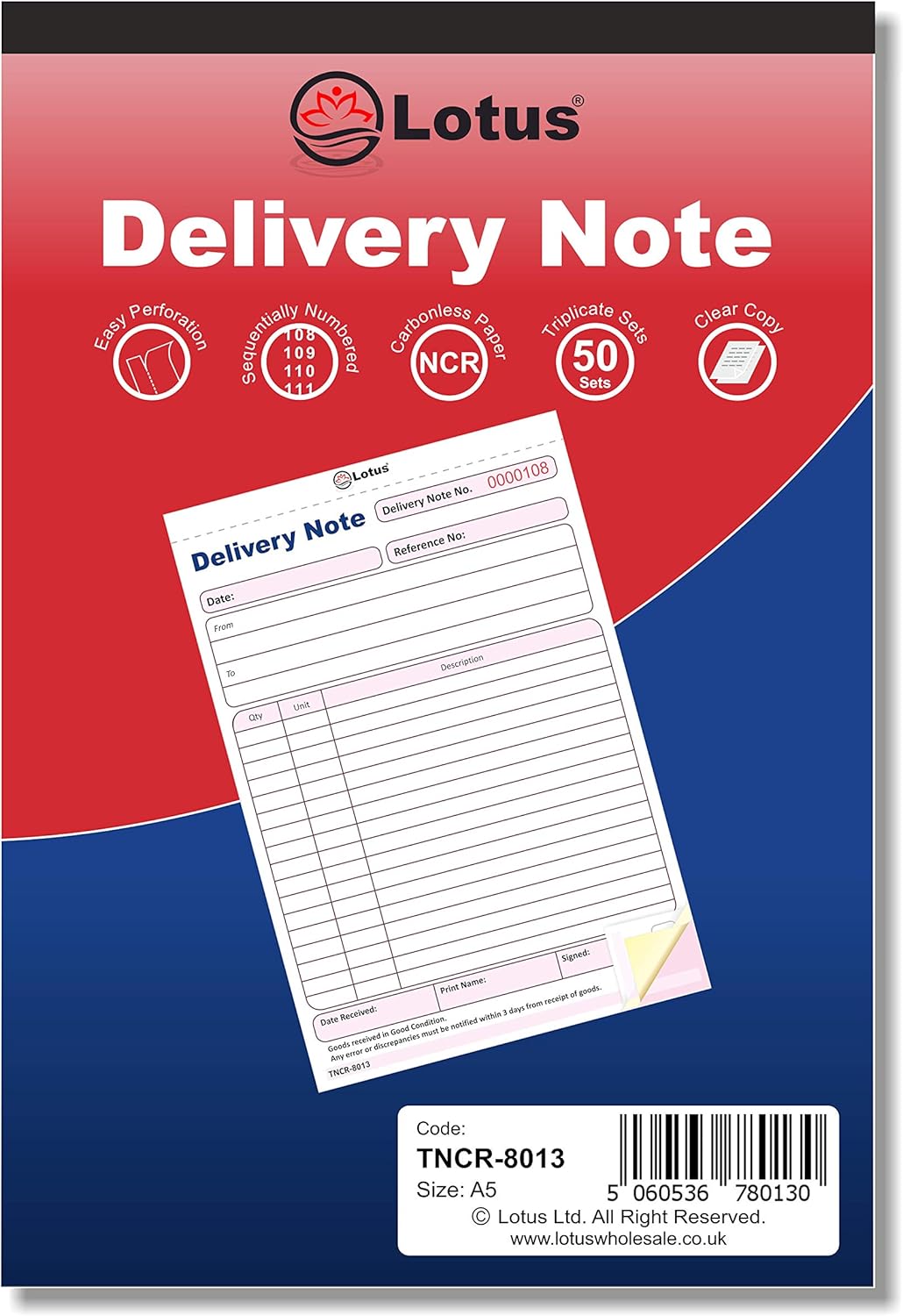 Triplicate Delivery Note Book | 3-Part Delivery Note Book Triplicate ...