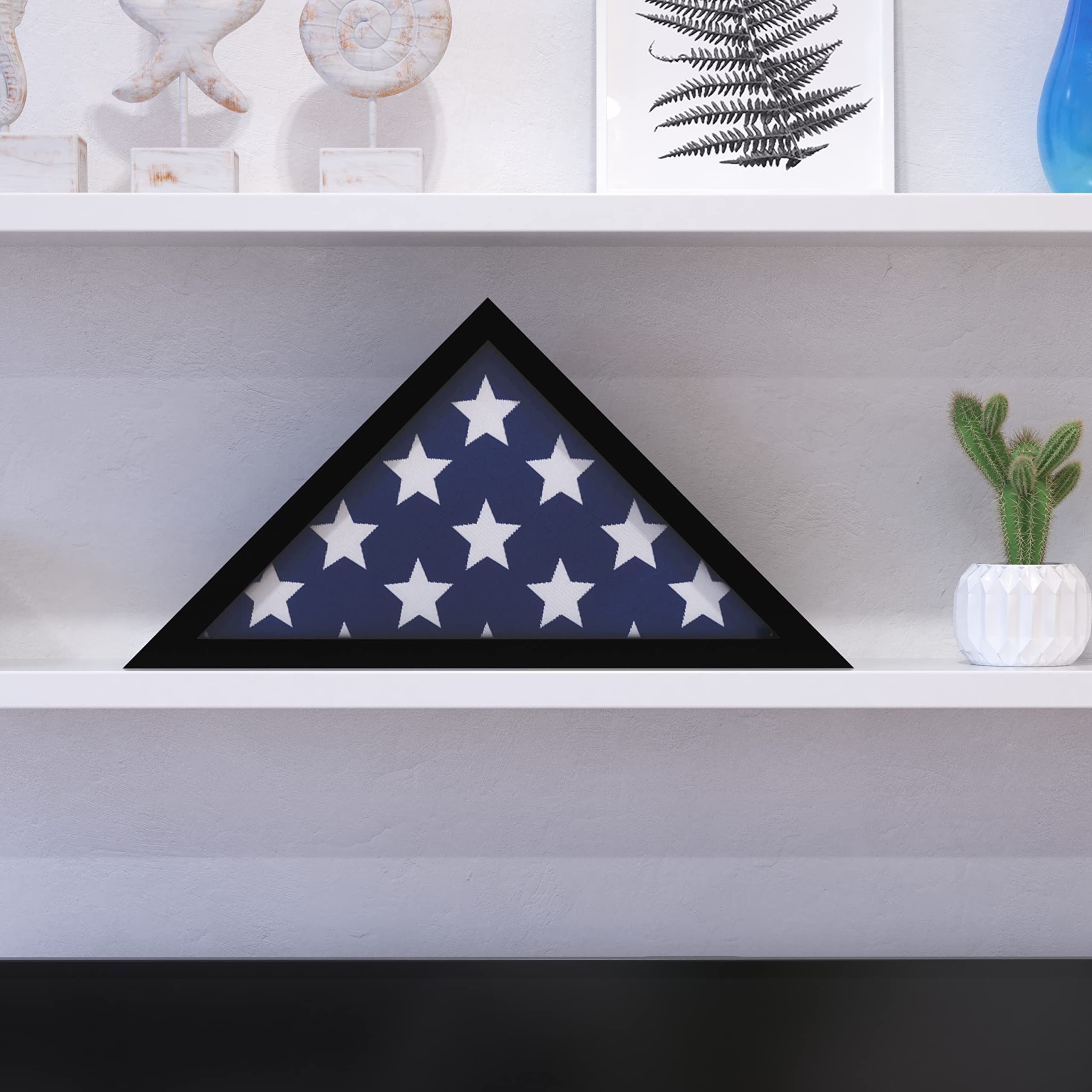 Amazon.com: Flash Furniture Sheehan Memorial Flag Display Case - Black ...