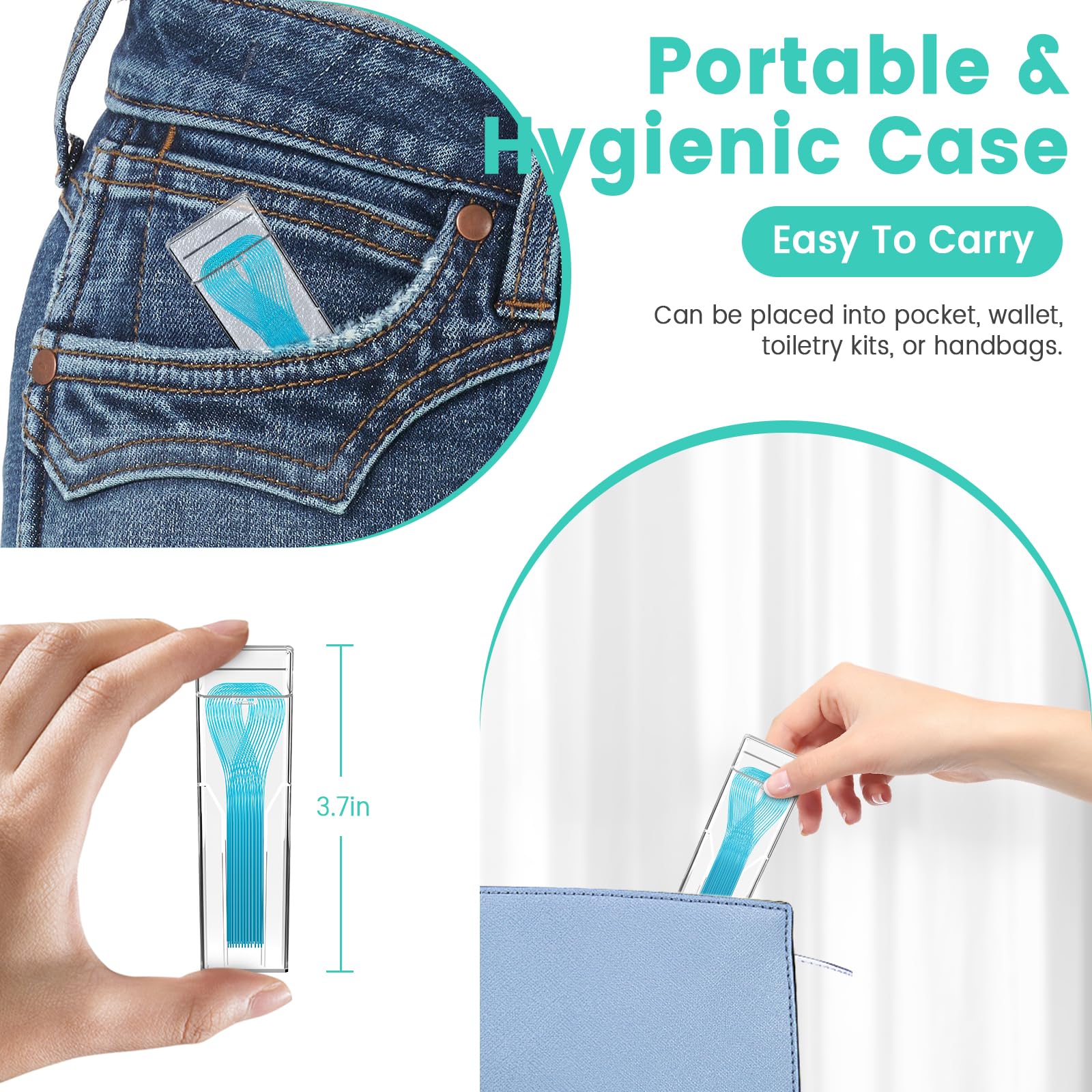 Snapklik.com : Floss Threaders, 400 Count Threaders For Flossing ...