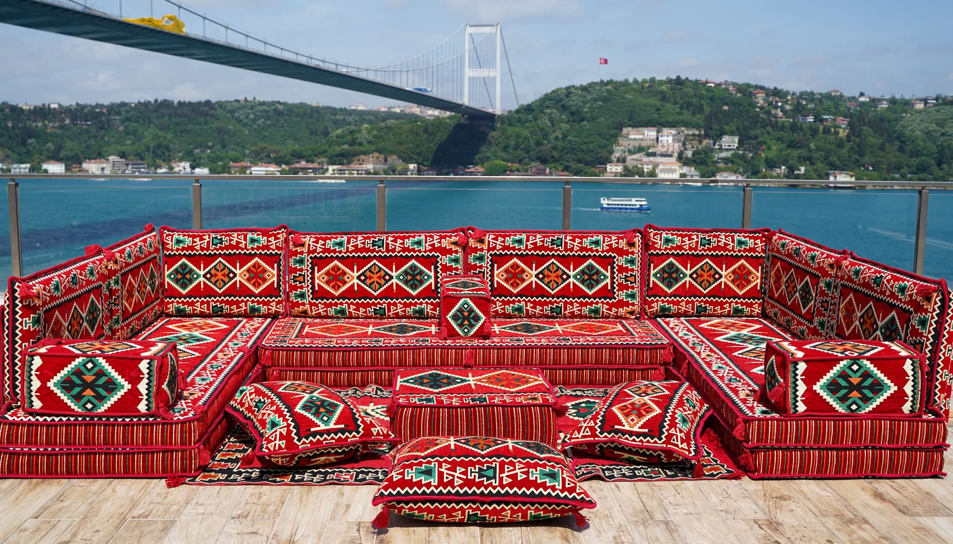 Buy 8'' Thickness Arabic Sofa Seating, Moroccan Sofa, Arabic Majlis ...