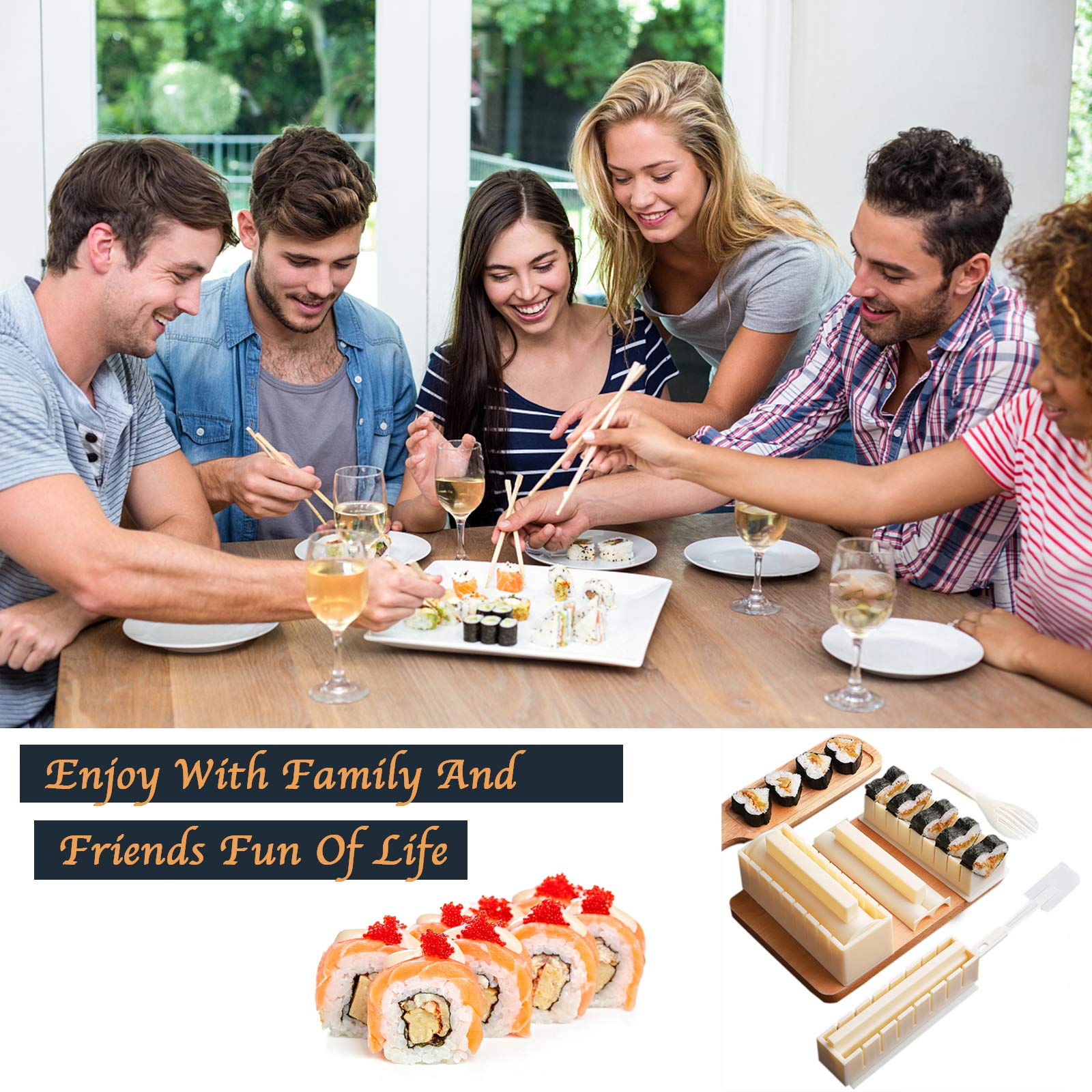 Buy Sushi Making Kit, AGPTEK 11pcs DIY Sushi Making Set for Beginners ...