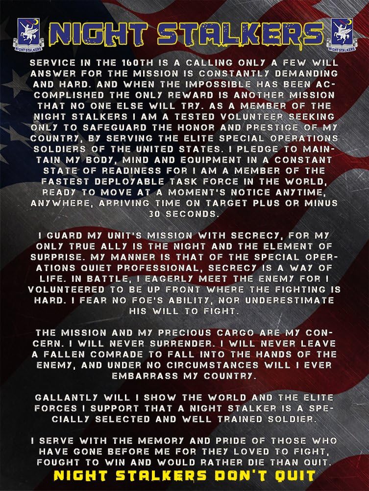 Amazon.com: SPECIAL FORCES Póster Night Stalkers Airborne Night ...