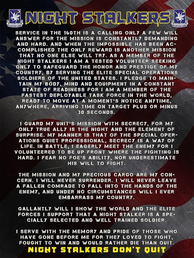 Amazon.com: SPECIAL FORCES Poster Night Stalkers Airborne Night ...