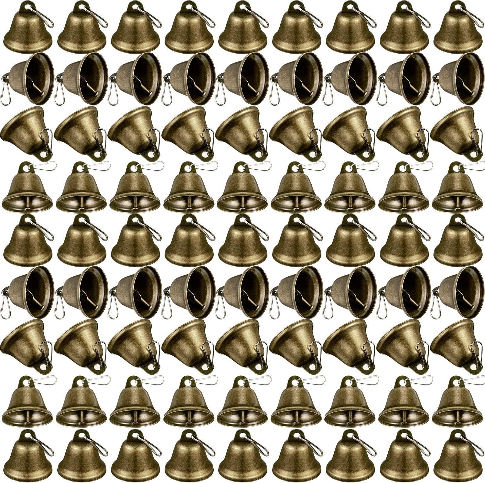 Amazon.com: 100 Pieces Vintage Bells Craft Bells Small Hanging Bells ...