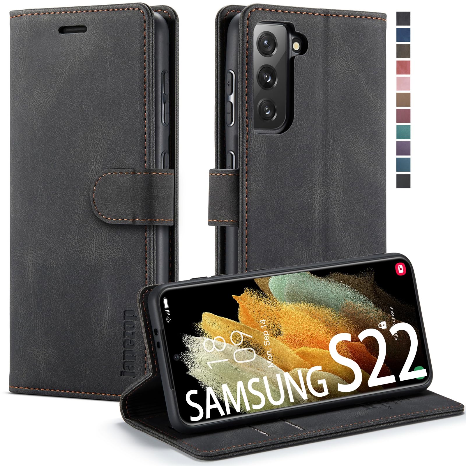 Amazon.com: Samsung Galaxy S22 5G Case,Samsung Galaxy S22 5G Wallet ...