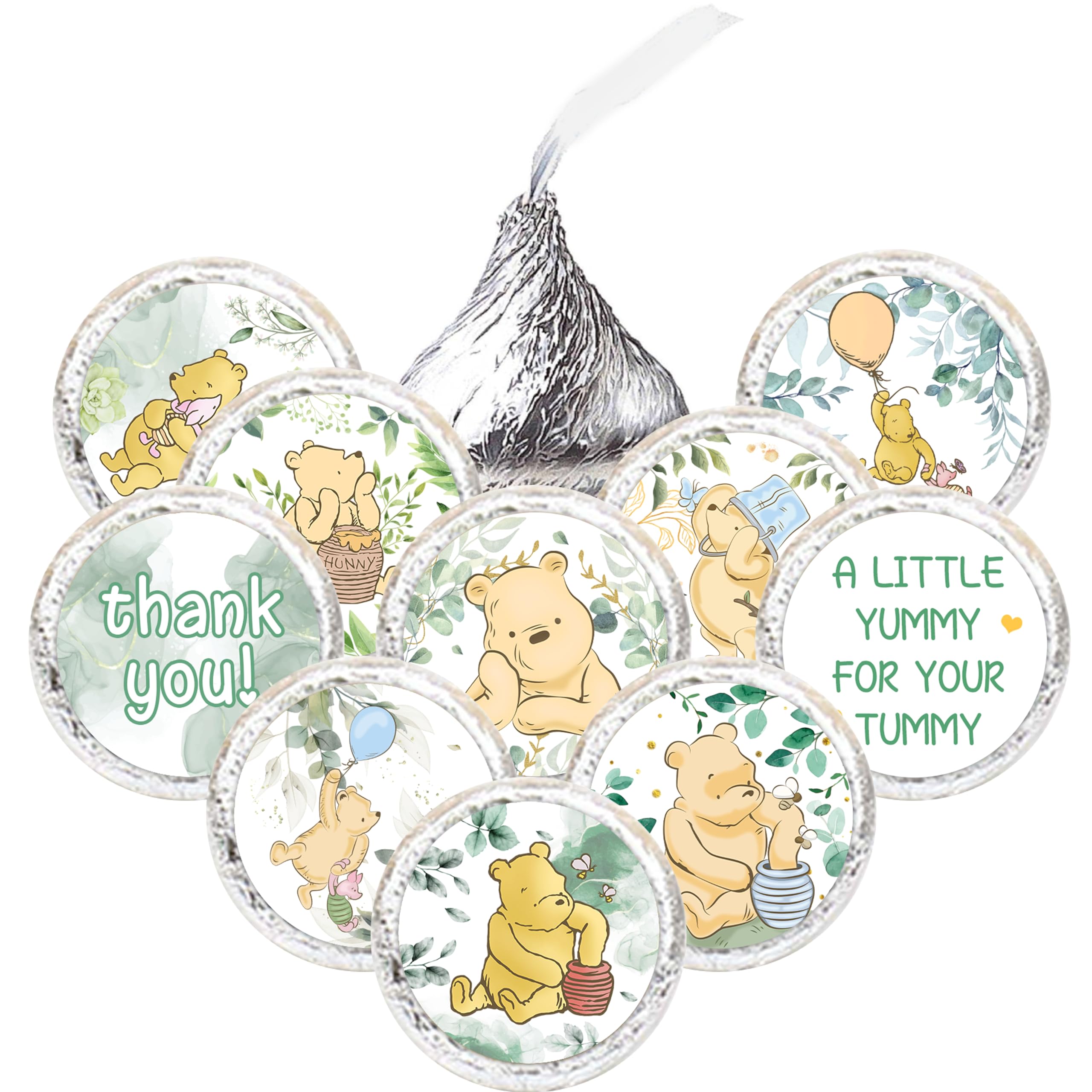 Amazon.com: 180 Pcs Cute Winnie Stickers, Winnie Baby Shower ...