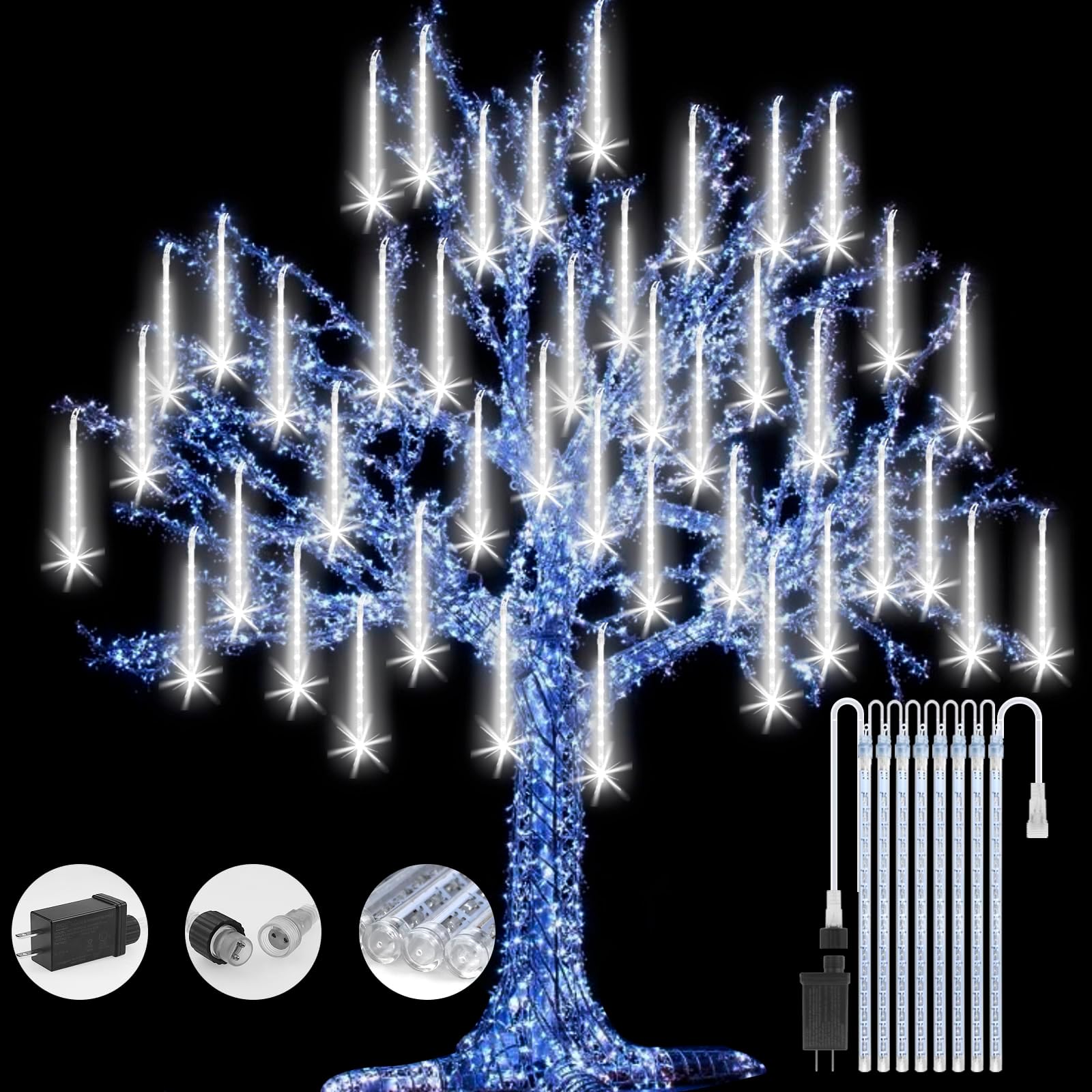 Amazon.com : FYYZY Christmas Lights Meteor Shower Rain Light Falling ...