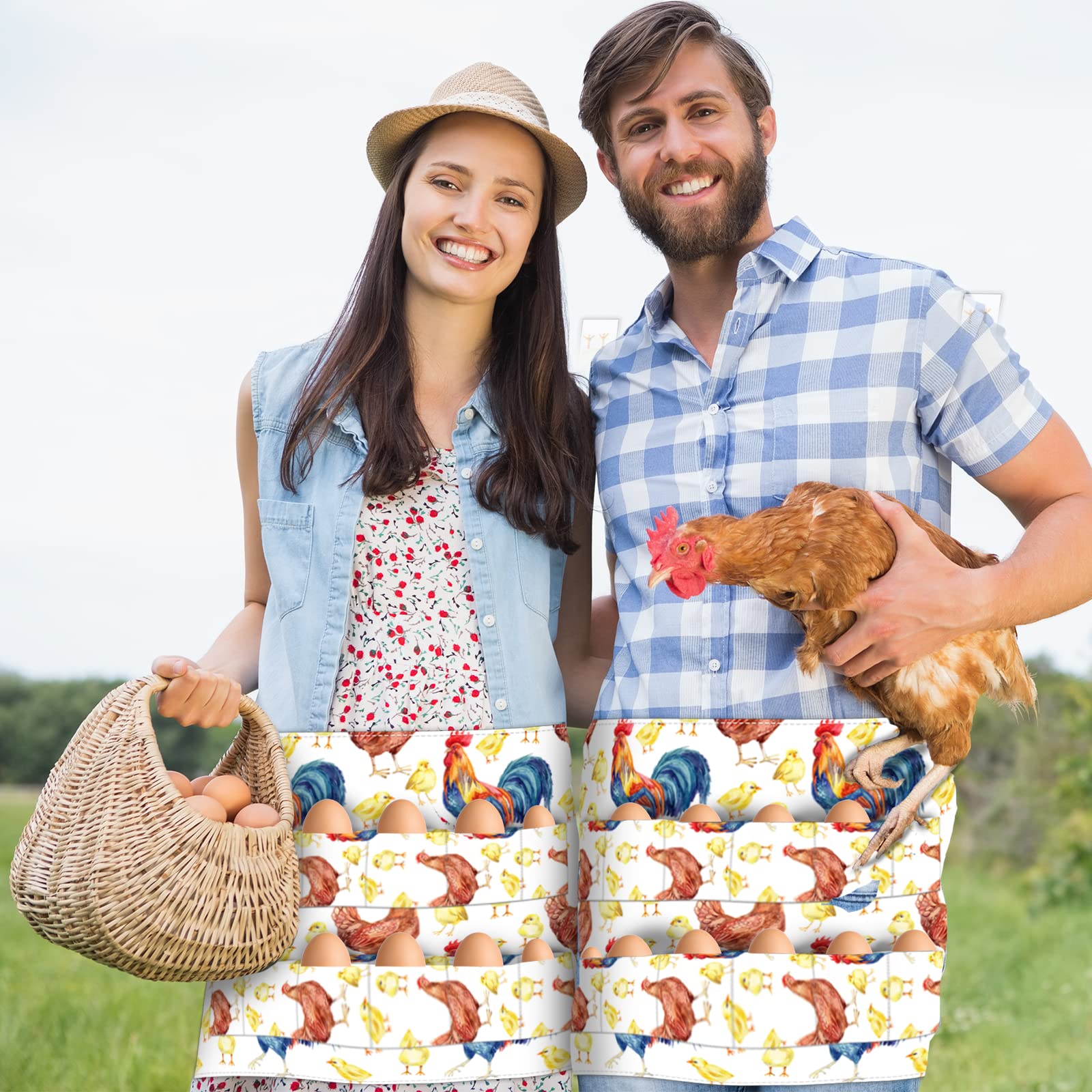 Snapklik.com : Egg Apron, 12 Pockets Durable Canvas Egg Collecting ...