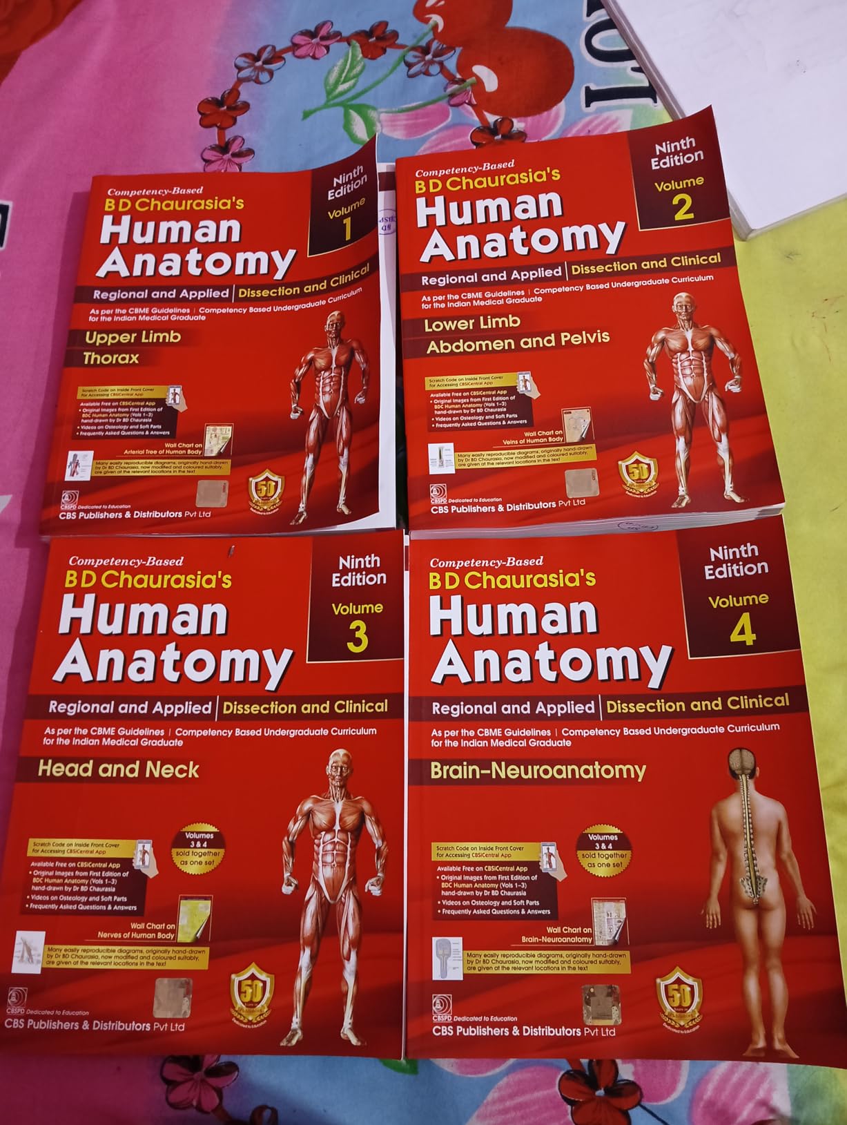 Buy B. D. Chaurasia's - Human Anatomy - Volume 1 + 2 + 3 + 4 - Combo ...