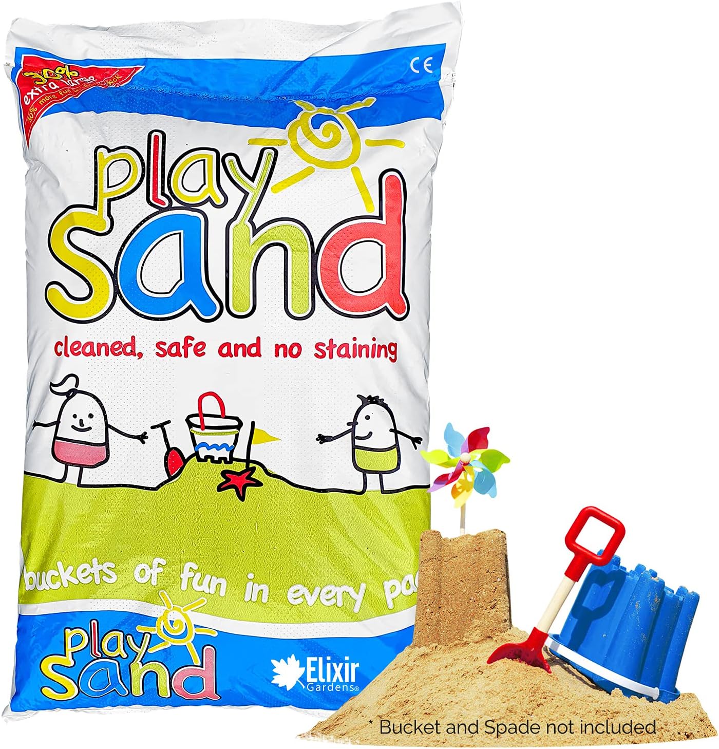 Elixir Gardens Playground Surface Sand 25 kg Bag | 1-40 Bag Quantities Available | Children’s ...