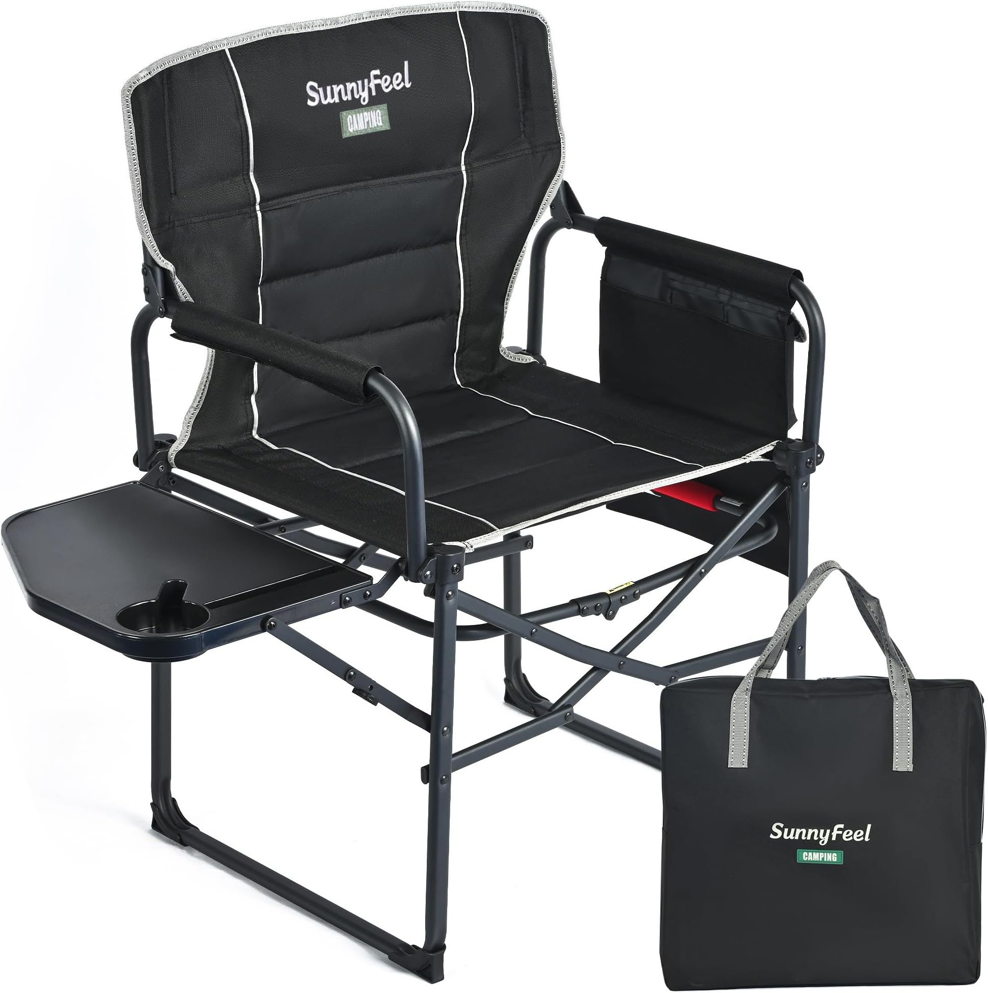 Amazon.com: SUNNYFEEL Camping Directors Chair, Heavy Duty,Oversized ...
