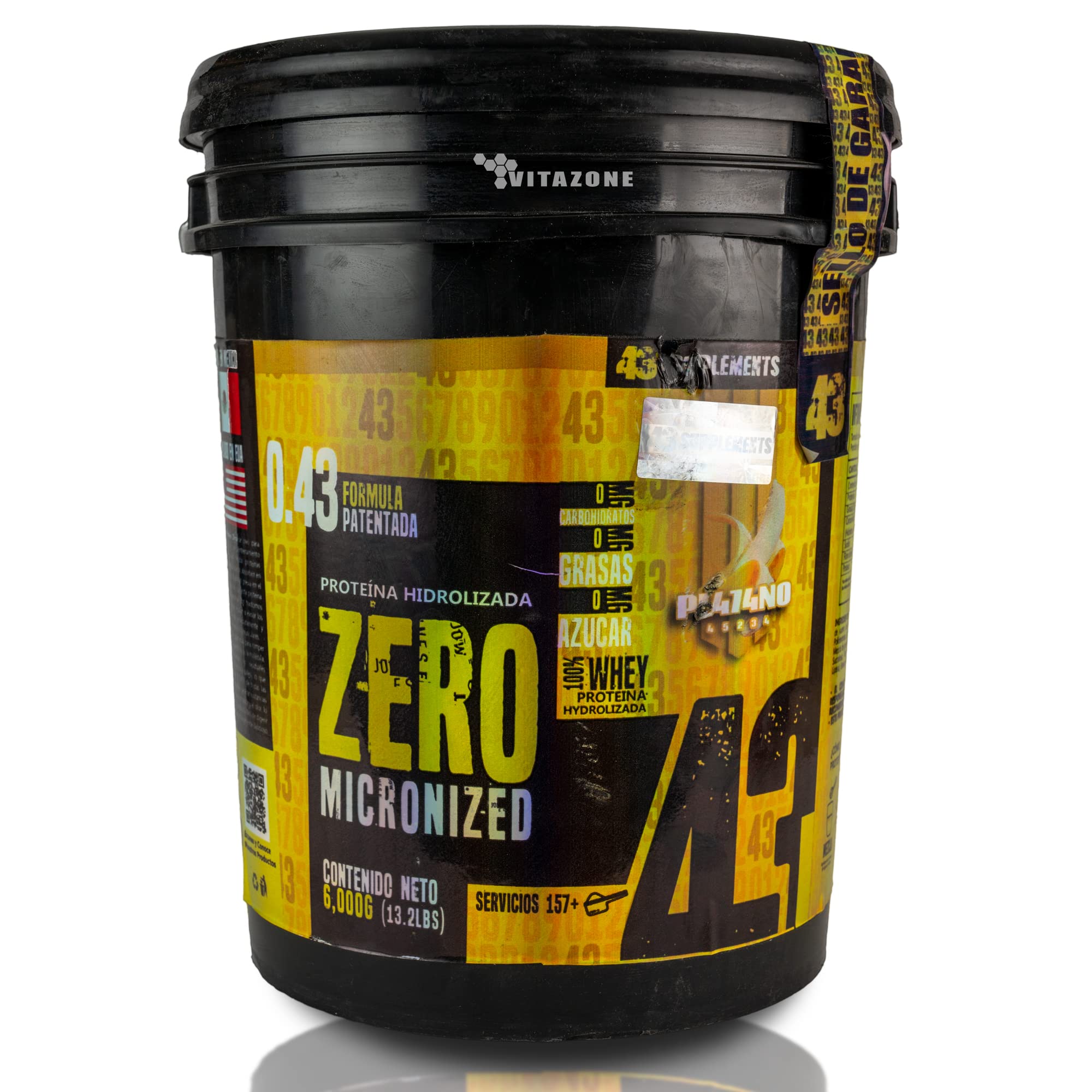 43 Proteina Zero Hidrolizada 6 kg Platano 43 Supplements : Amazon.com ...