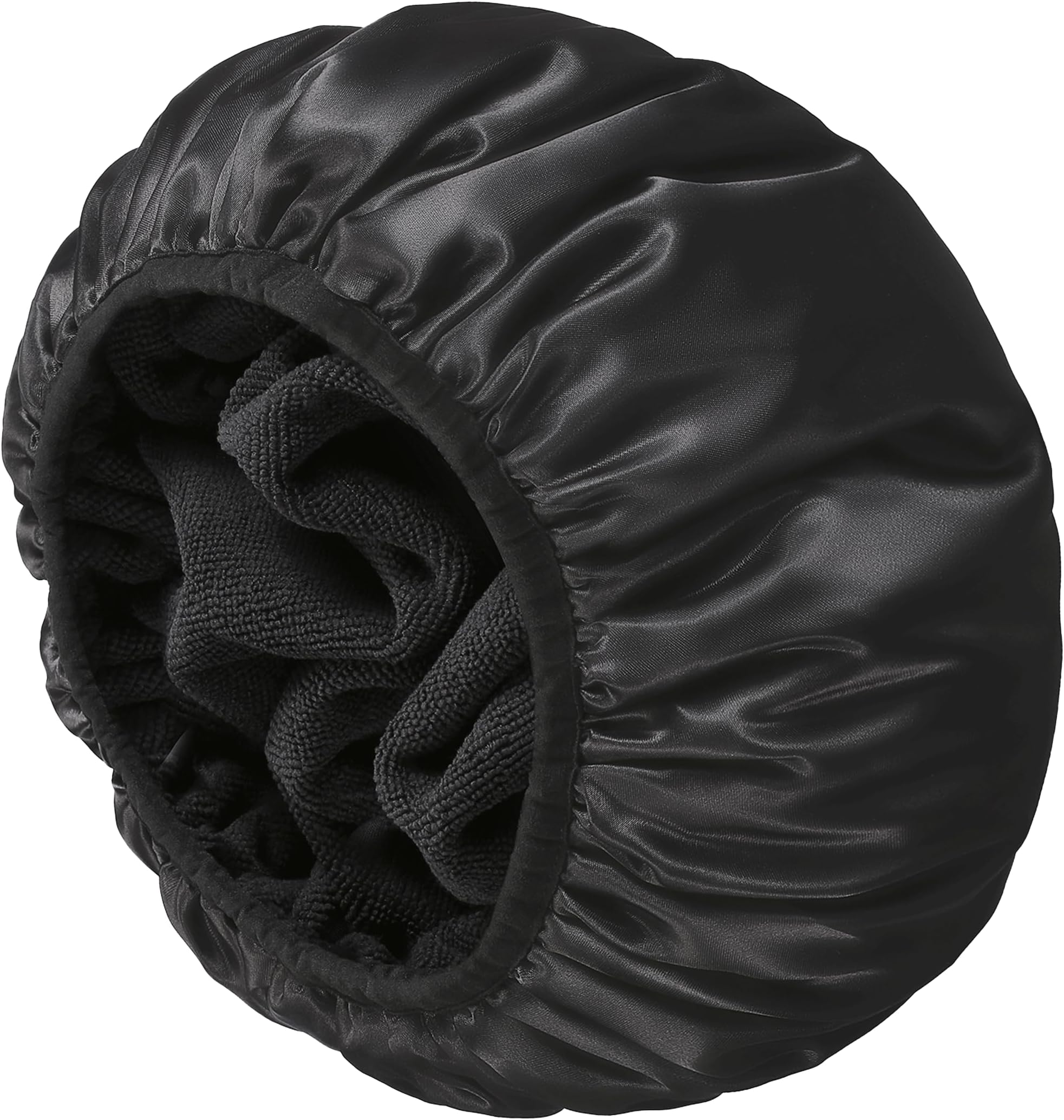 Amazon.com : Reusable Nylon Shower Cap & Bath Cap, Reversible Oversized ...